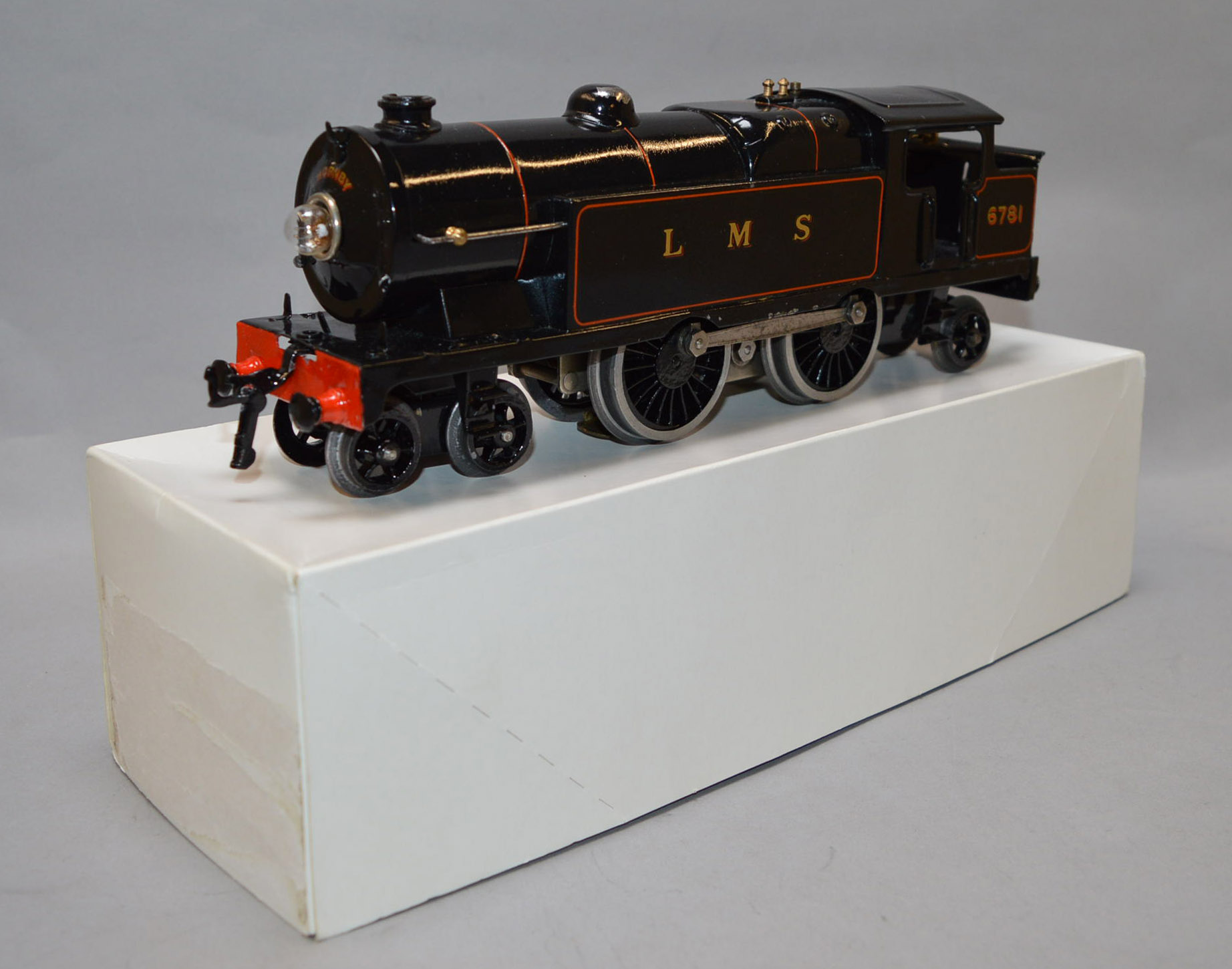 O Gauge, Hornby 4-4-2 locomotive LMS black 6781 20v electric. G+, some ...