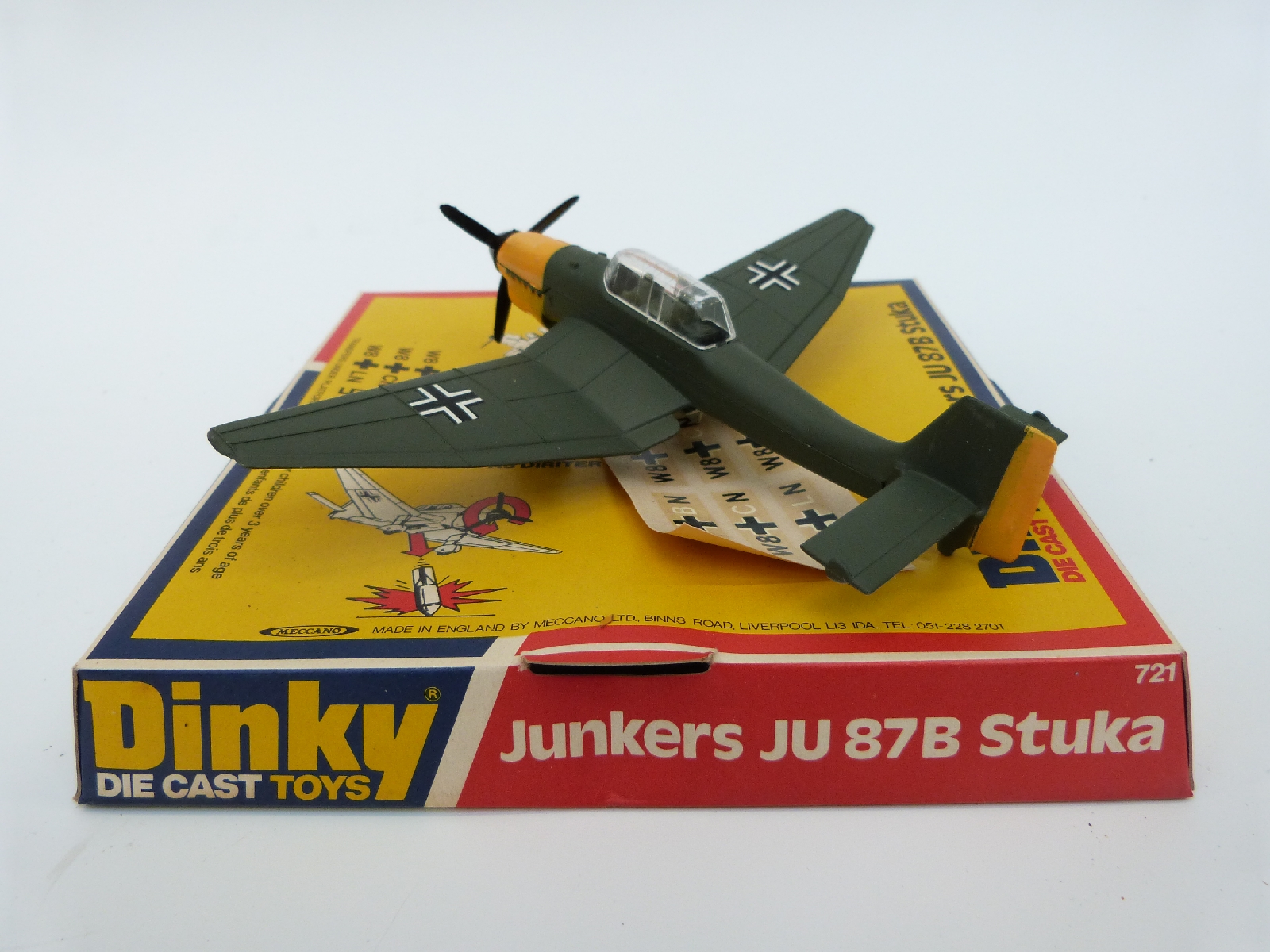 Dinky Toys diecast model Junkers JU 87B Stuka 721, in original bubble pack