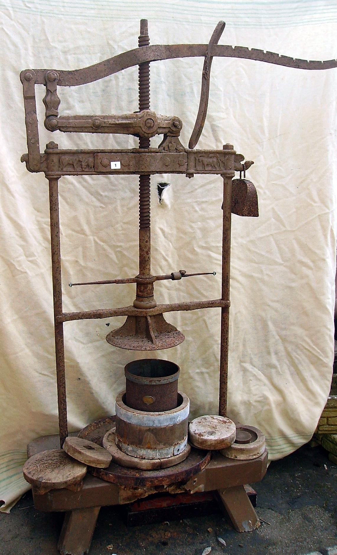 Victorian cast-iron cheese press