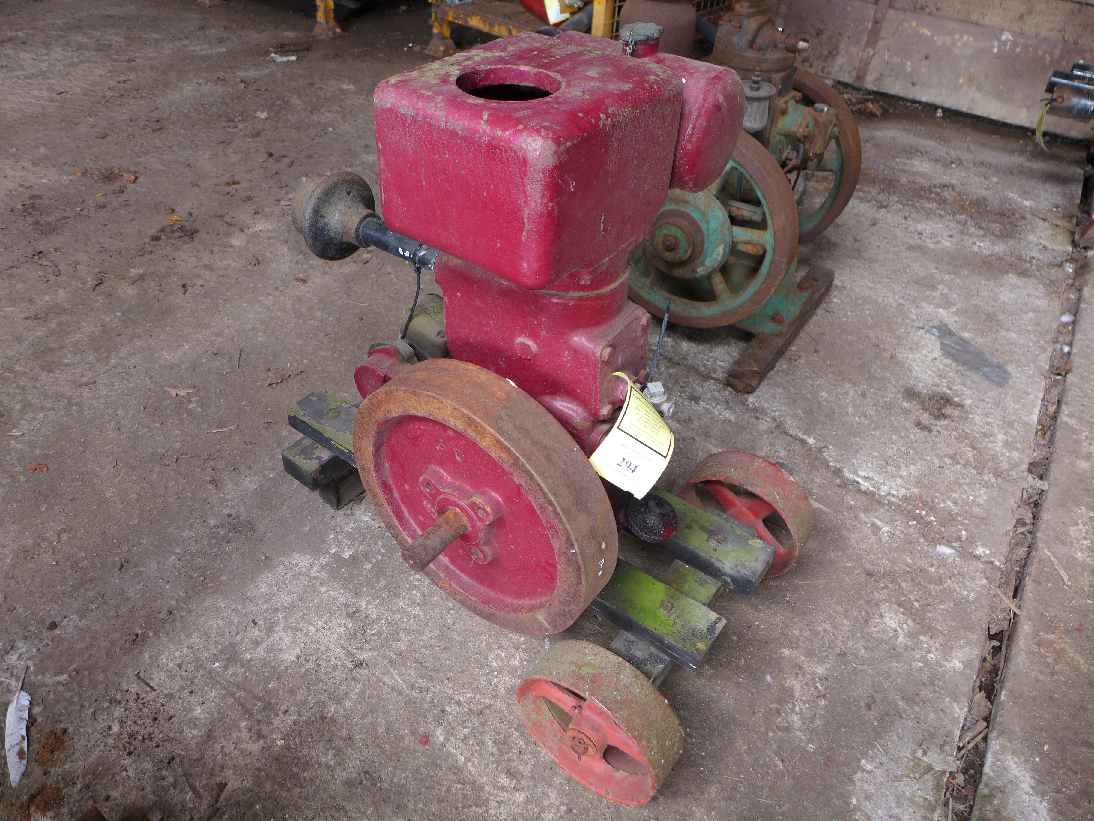 RUSTON & HORNSBY PT (2 1/2 HP) STATIONARY ENGINE