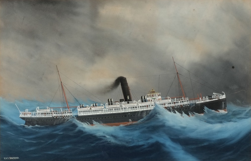 British Maritime School- Three Orient Line ship portraits; RMS Ophir ...