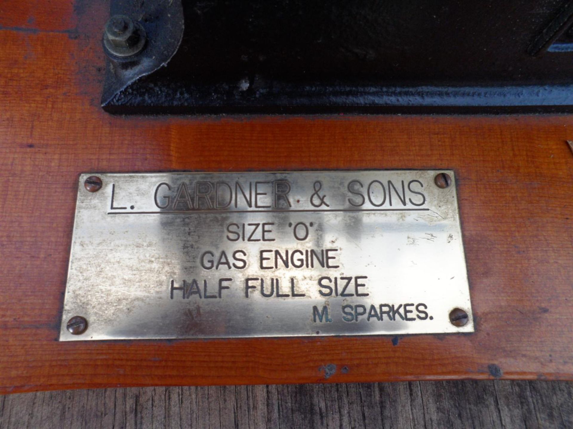 L Gardner & Sons, size 'O' model gas engine built by M Sparkes. An ...