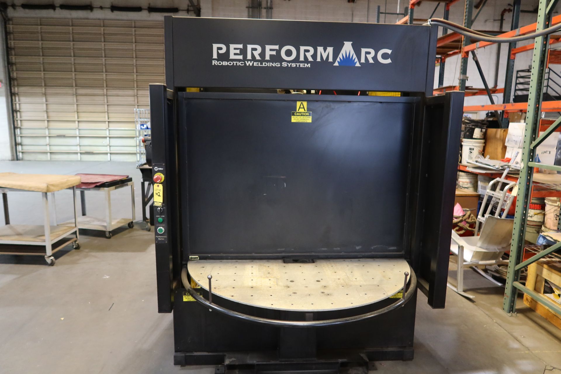 ROBOTIC GMAW WELDING CELL: 2015 MILLER PANASONIC PERFORMARC ROBOTIC ...