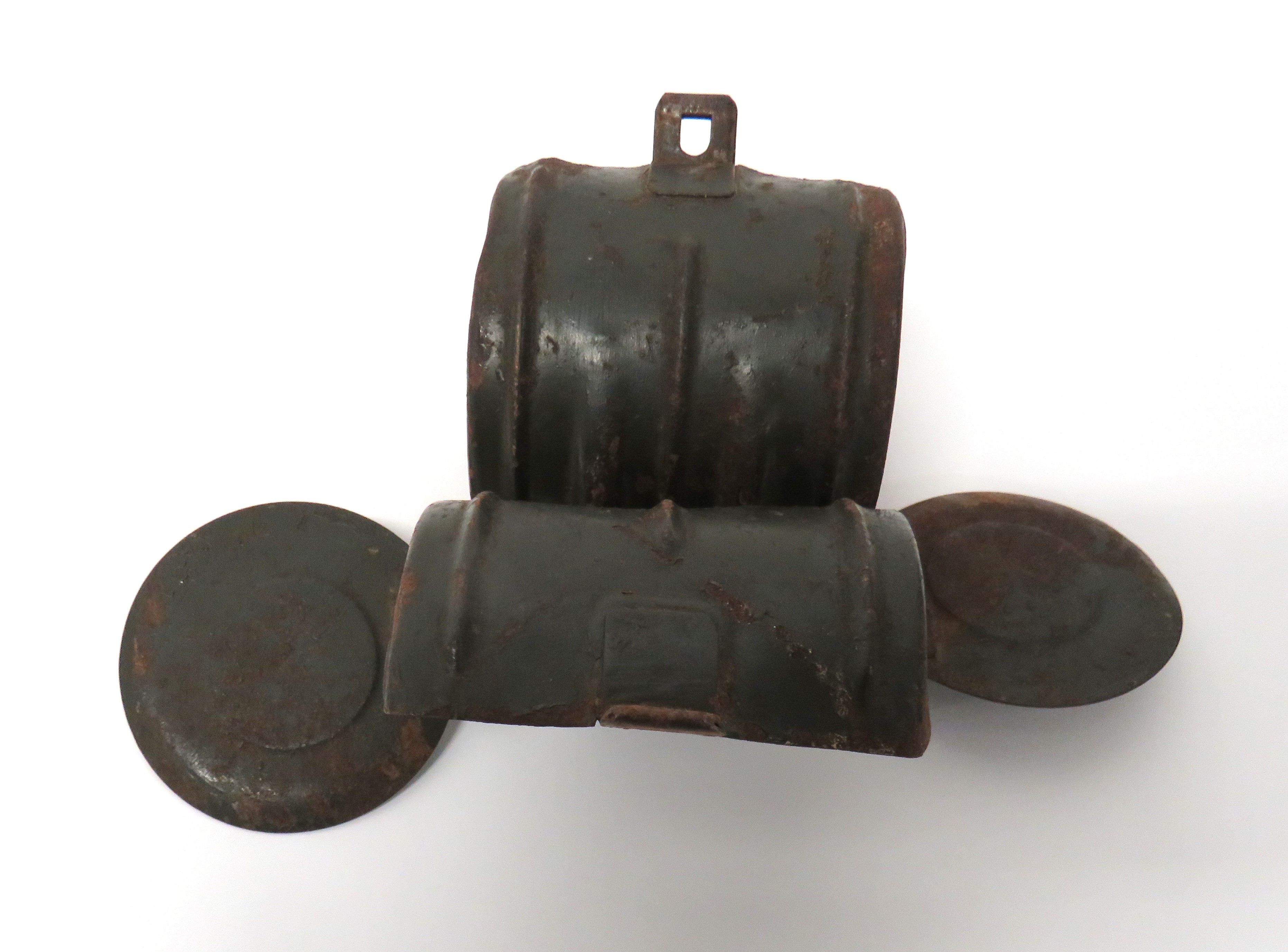 WW2 German Inert Butterfly Bomb green painted, pressed steel canister ...