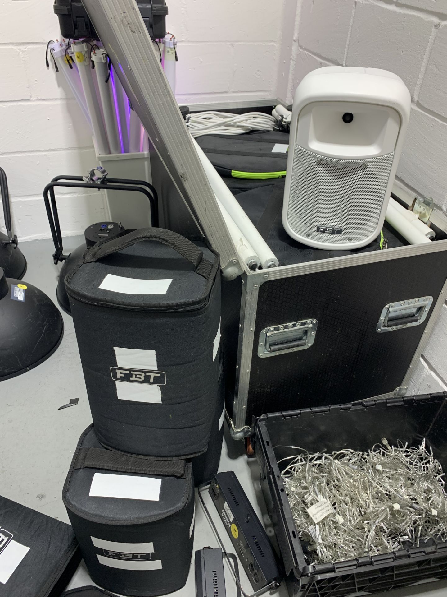 4 x Fbt J8 White Speakers & 2 x Fbt White Sublime Subwoofers inc ...