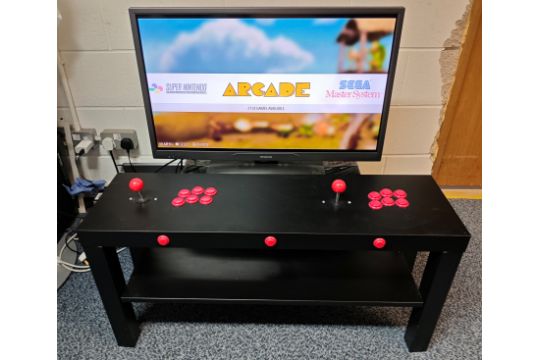 1 x Bespoke Retro Gaming Table with over 4,500 games - Includes 32 Inch ...