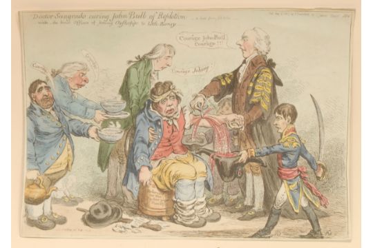 Napoleonic Period Caricature - Blood Letting - James Gillray (1756 ...