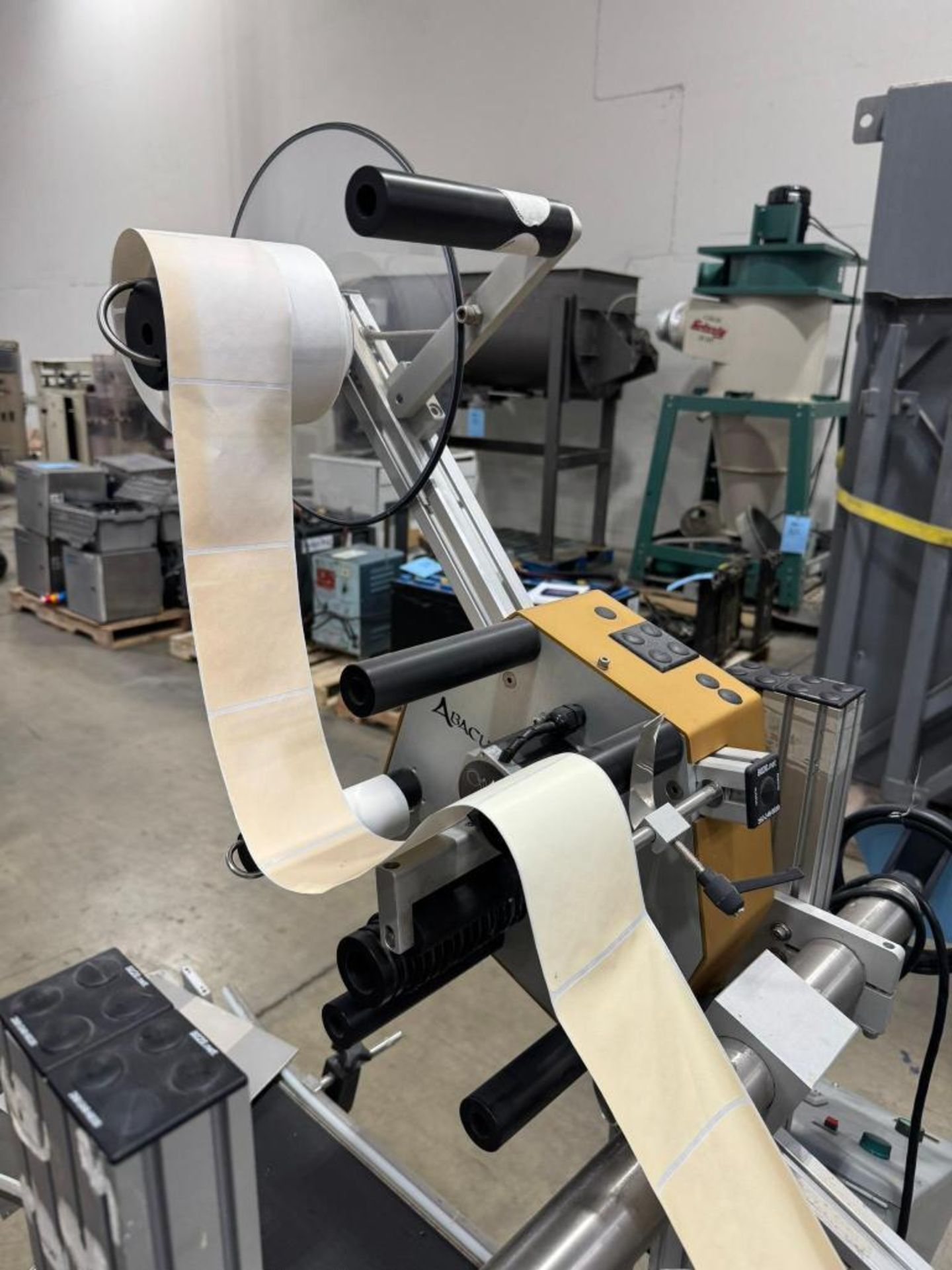 Abacus Labeler Mounted on Stand.