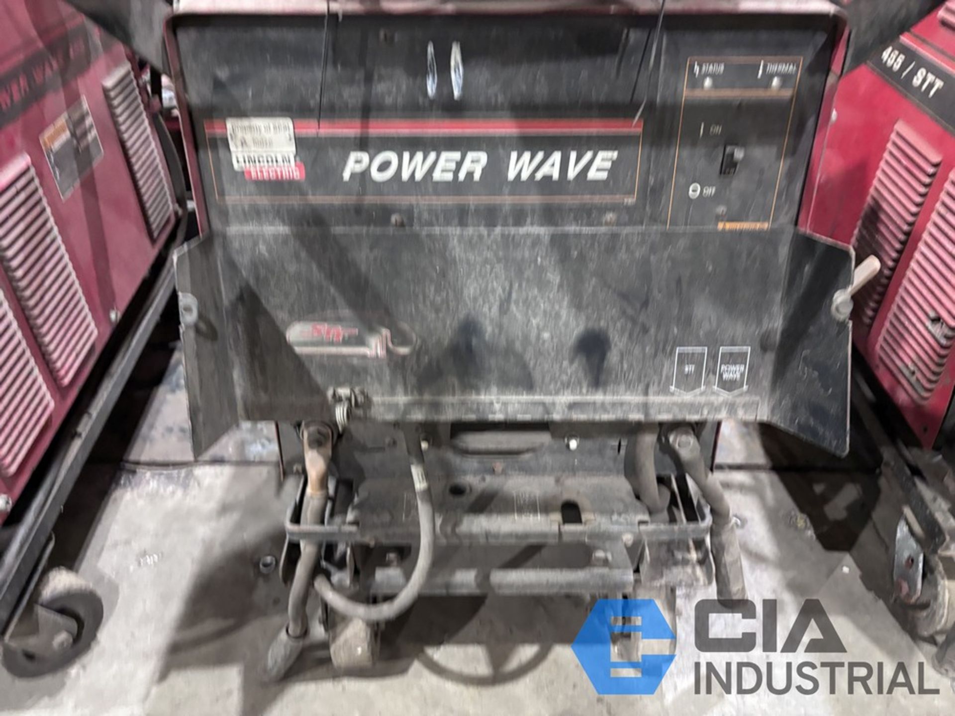 450 AMP LINCOLN POWERWAVE 455M/STT WELDER WITH POWER FEED 10M WIRE FEED ...