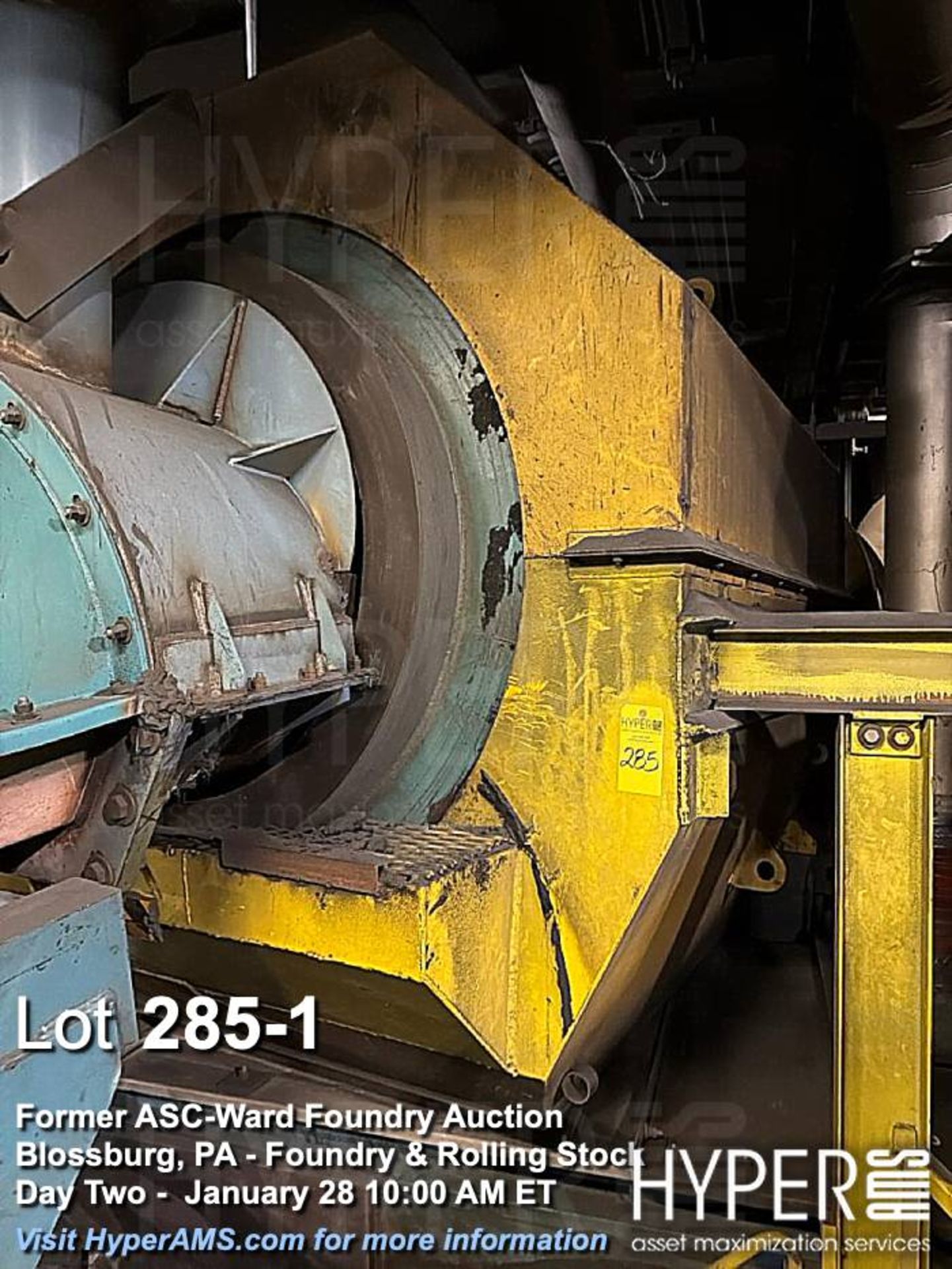 Didion model MD100 rotary media drum shakeout s/n DM380, with variable ...
