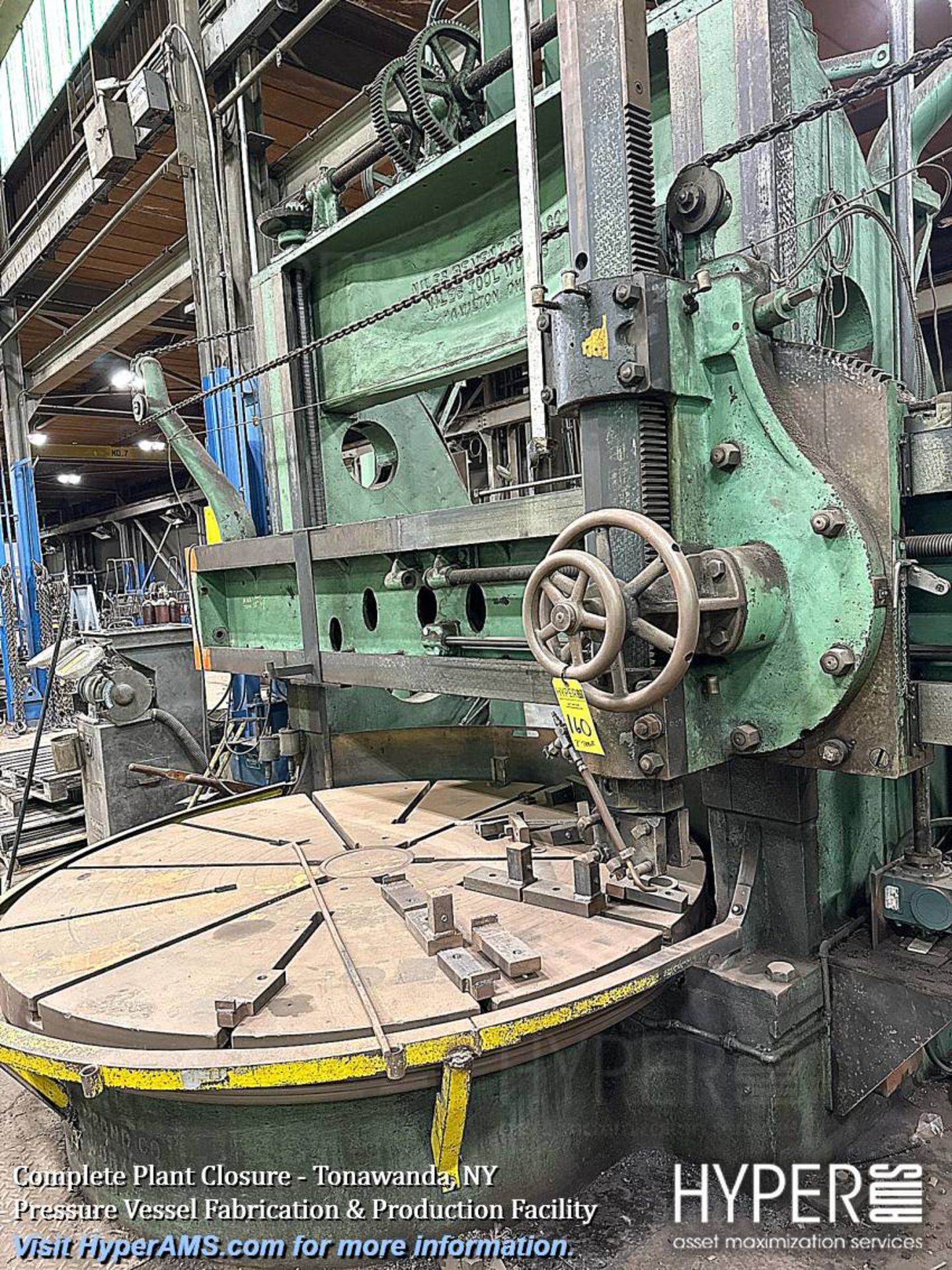 Niles 96" Vertical Boring Mill with 1 manual tool ram, Digital Readout ...