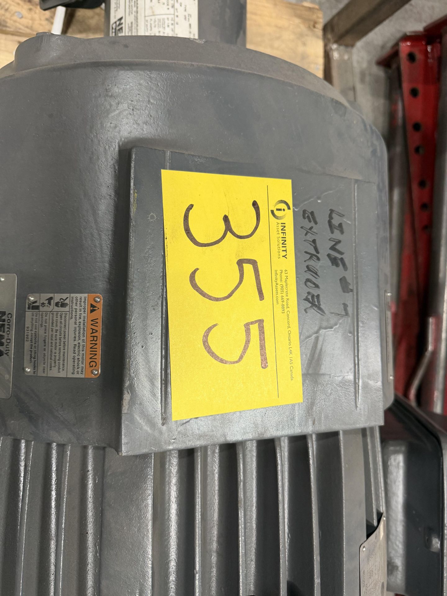 NIDEC MOTOR, 60HP, 1,790 RPM, 230/460V, FR364T (LOCATED IN TORONTO ...