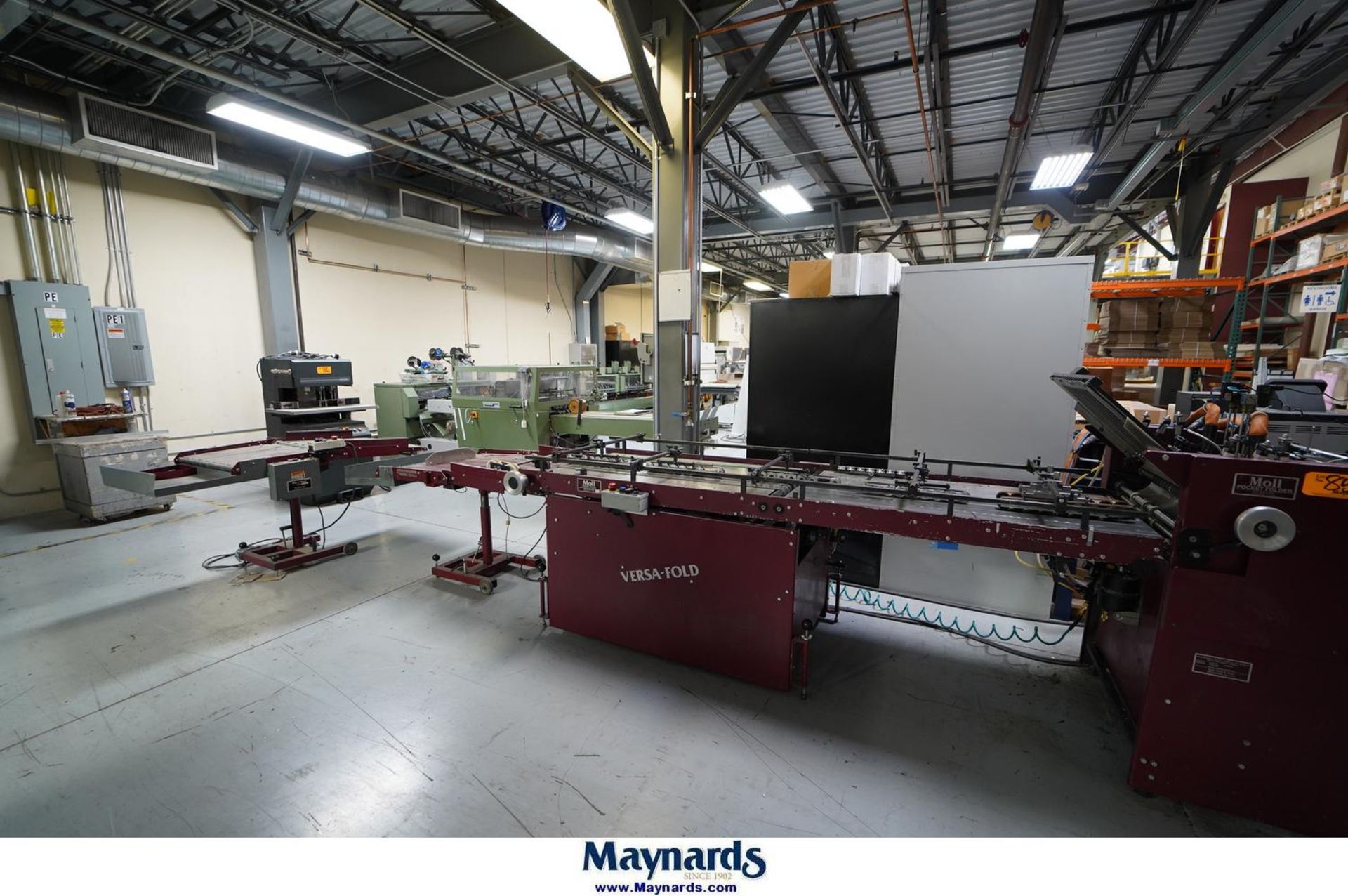 Moll Regal Folder Gluer Line CONSISTING OF: (1) MOLL DIAL-A-FEED AIR ...