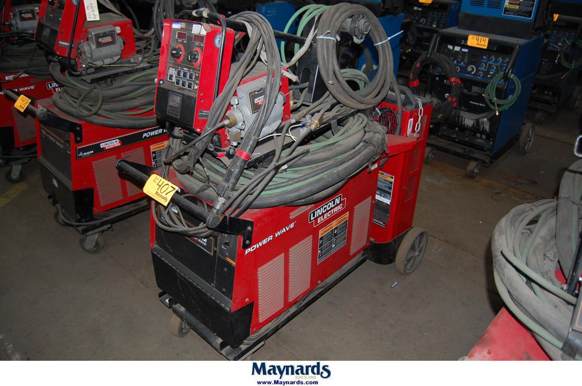 LINCOLN ELECTRIC WELDER POWER WAVE 455M WITH POWER FEED 10M, MODEL ...