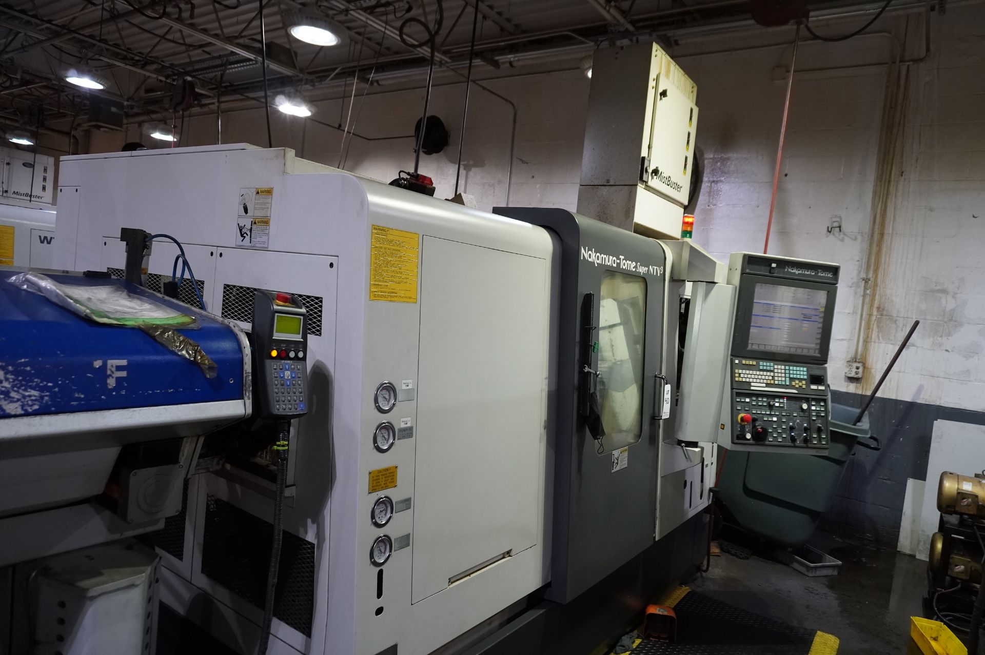 2012 NAKAMURA TOME SUPER NTY-3 8-AXIS SUB SPINDLE 3 TURRET CNC TURNING ...