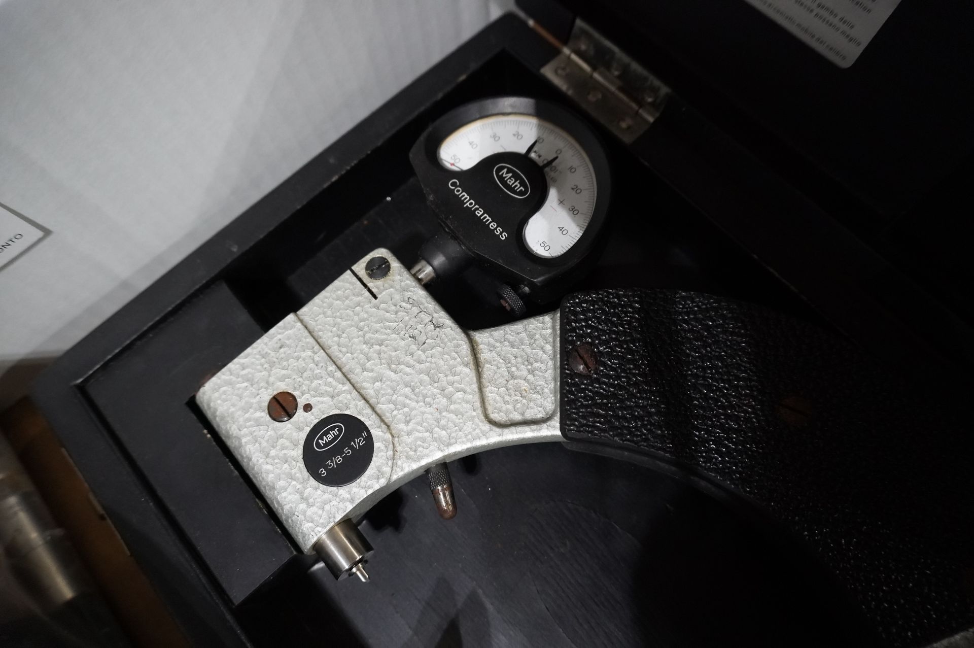 LOT TO INCLUDE: (1) MAHR 3 3/8" - 5 1/2" COMPRAMESS DIAL MICROMETER, 3 ...