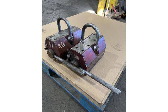 Lot of (2) EARTH-CHAIN ELM-1000 Permanent Lifting Magnets, 2200 lb ...