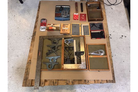 Pallet Comprising Precision Squares, Protractors, Telescoping Gauges ...