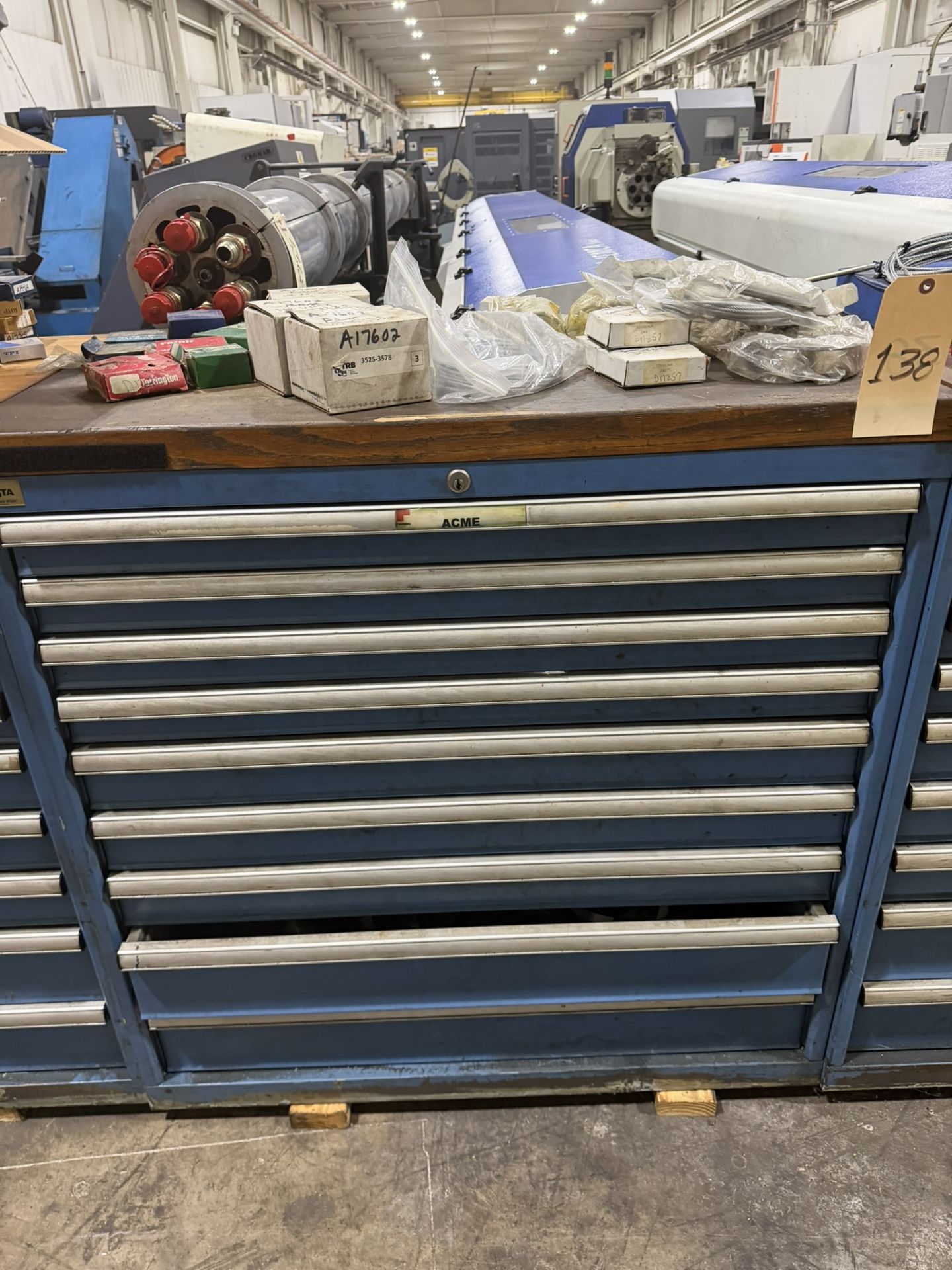 9 Drawer Lista Tool Cabinet with Acme Gridley Tooling