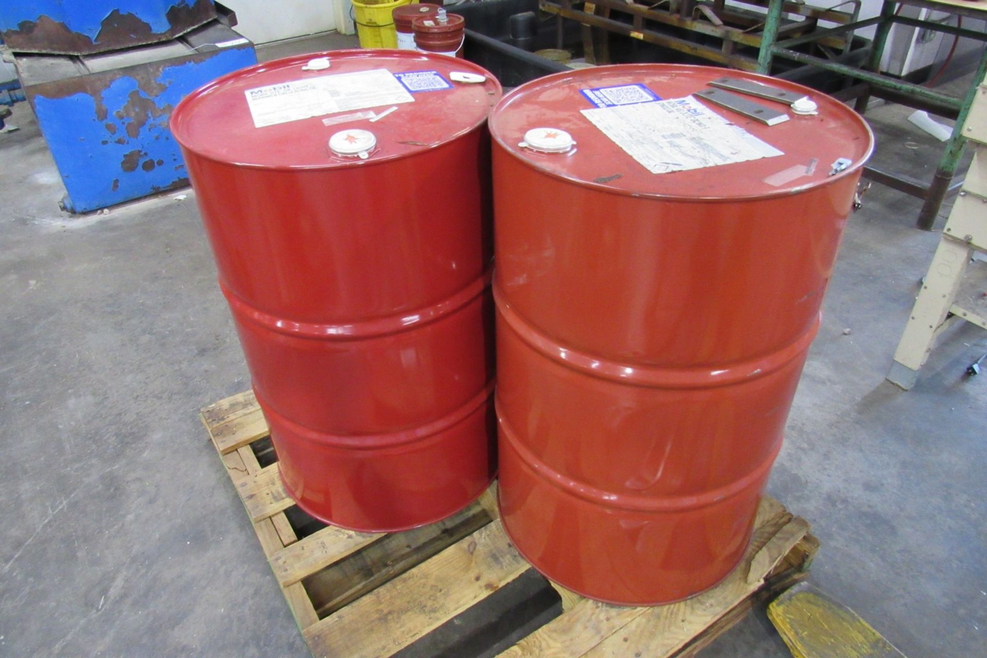 (2) Full Barrels of Mobil Velocite #3 Spindle Oil & DTE LT Bearing Oil