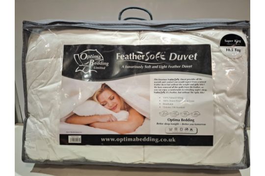 16 X BRAND NEW OPTIMA BEDDING SUPER KING FEATHER SOFT DUVET 10.5 TOG IN ...