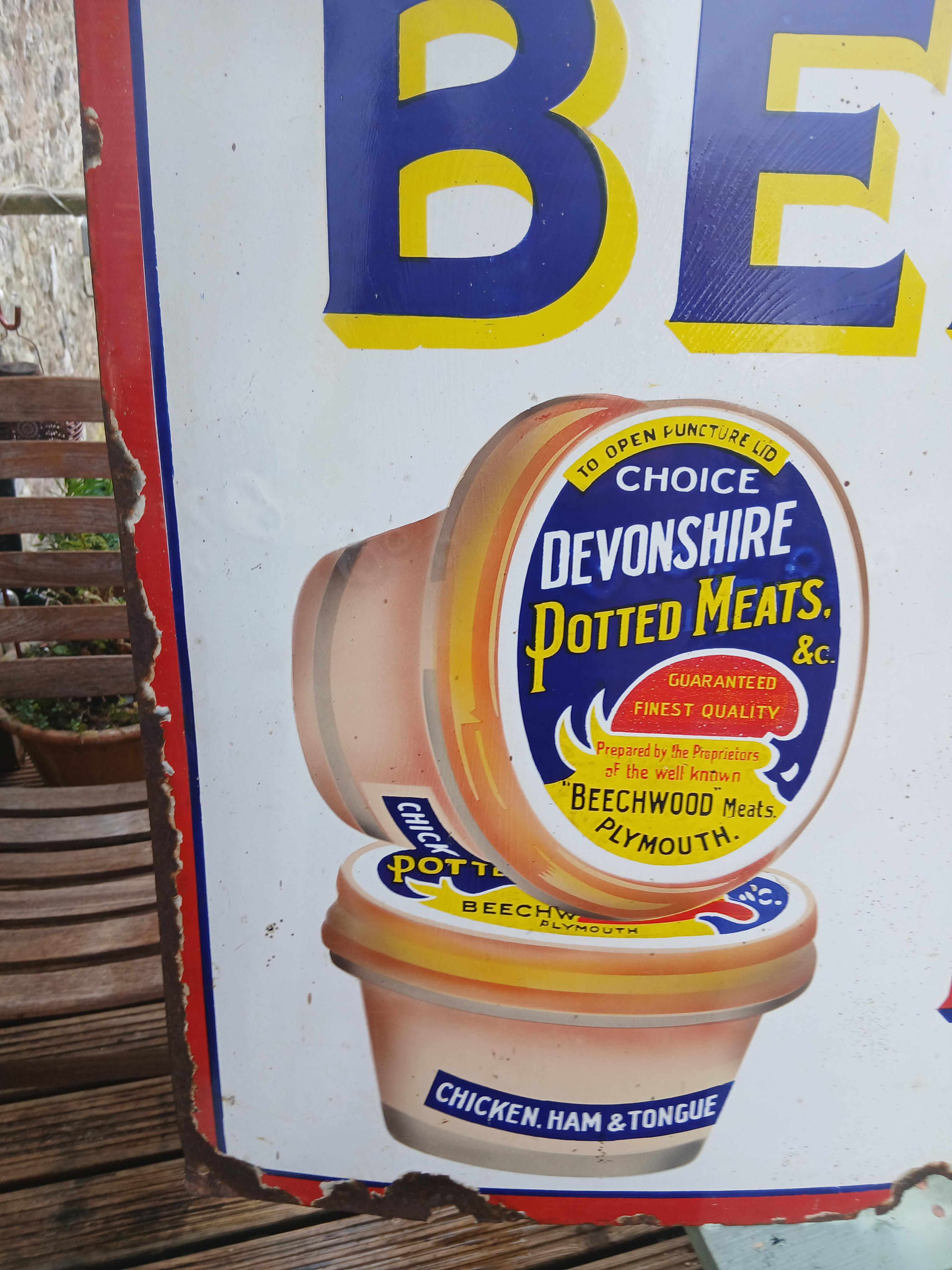 Beechwood Table Dainties In Glass Moulds Choice Devonshire Potted Meats ...