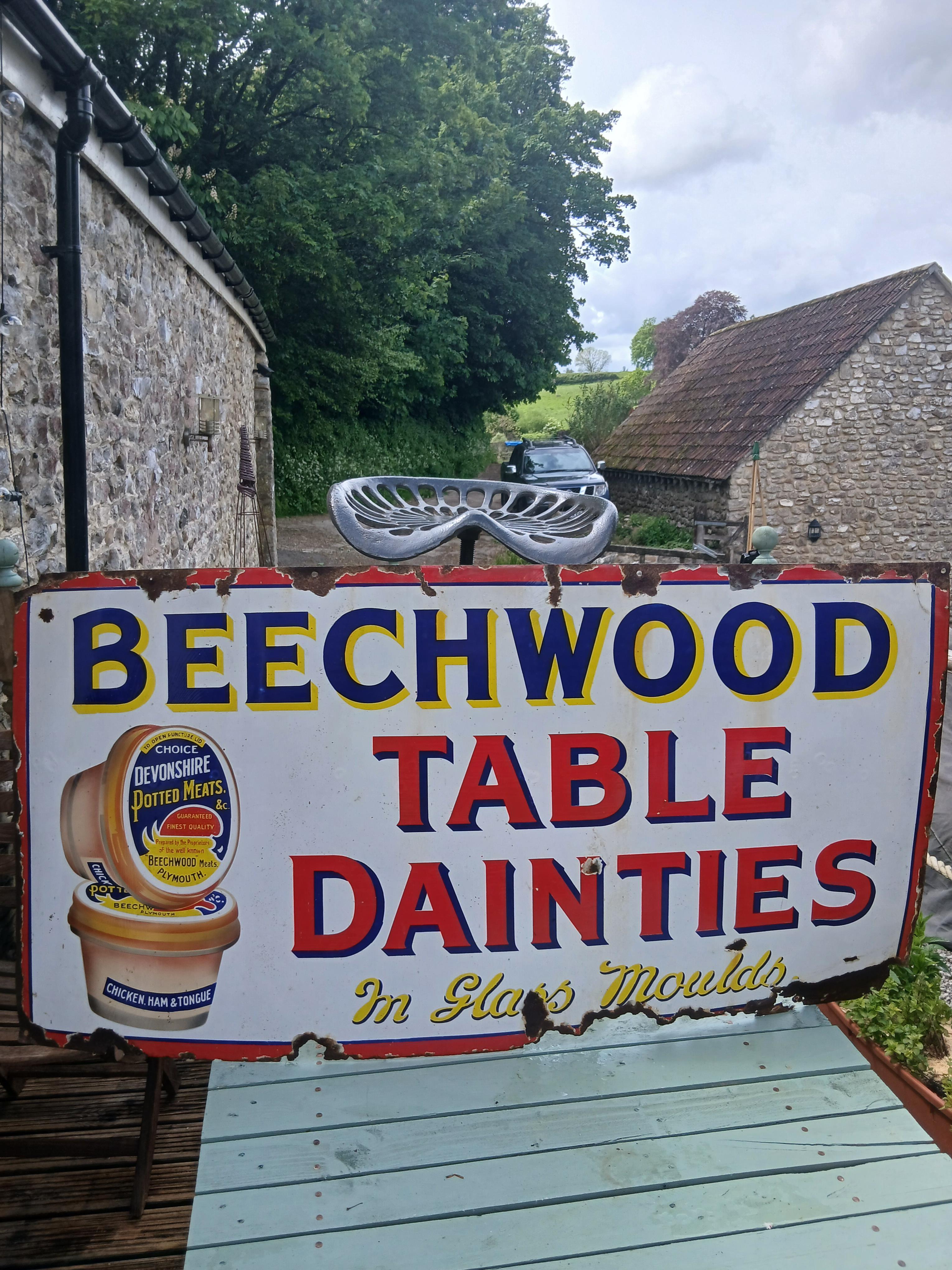 Beechwood Table Dainties In Glass Moulds Choice Devonshire Potted Meats ...