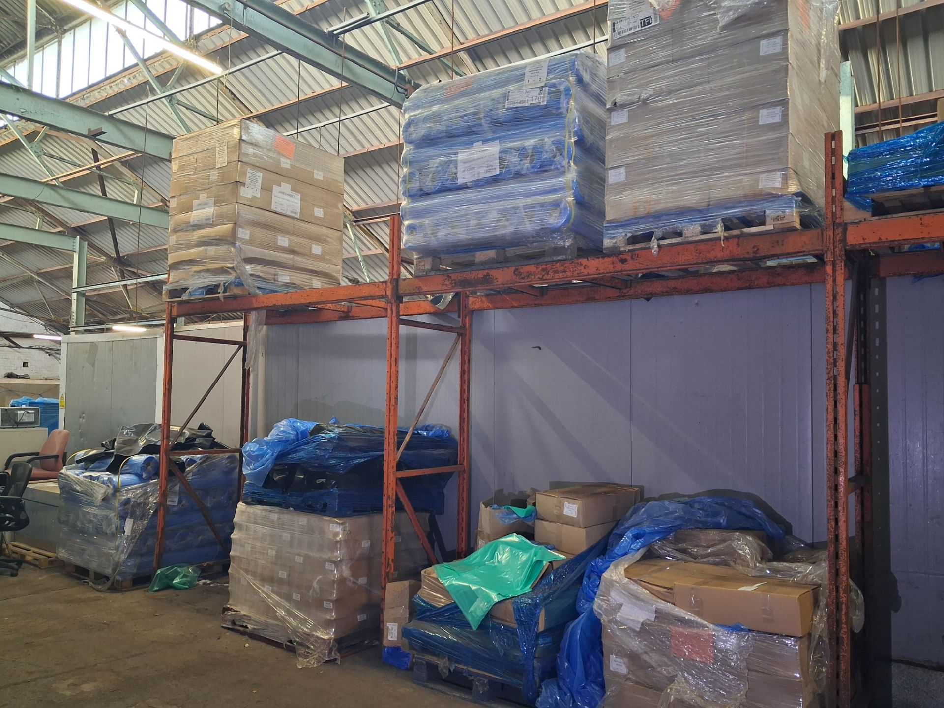 9 pallets of assorted packing materials including pallet liners/bags ...