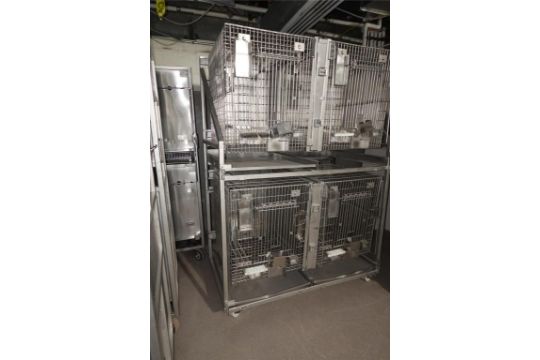 Allentown 4-Compartment Stainless Steel Primate Cage With Divider ...