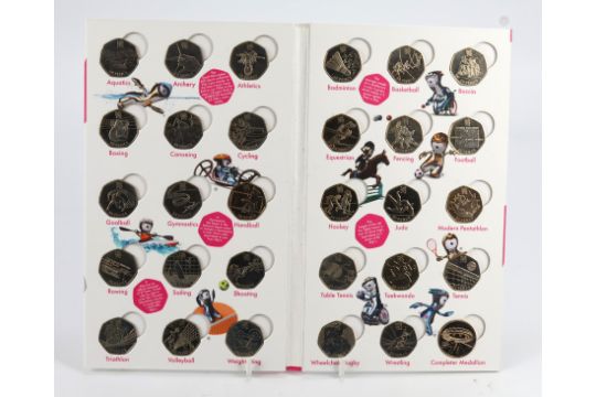 GB 50p's (29 + completer medal) complete set of London 2012 Olympics ...