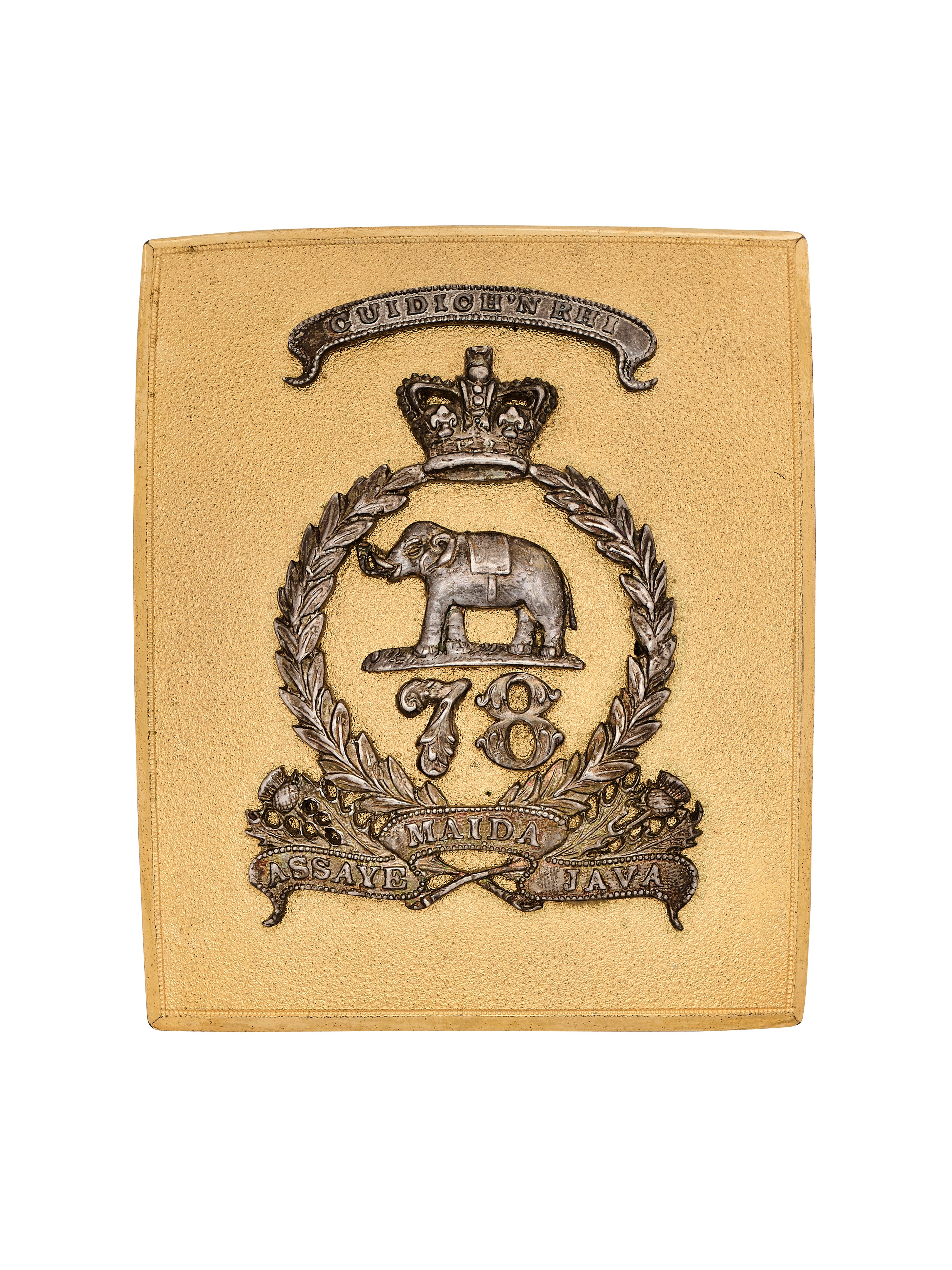 A VICTORIAN 78TH (HIGHLANDERS) REGIMENT OF FOOT OFFICER’S SHOULDER BELT ...
