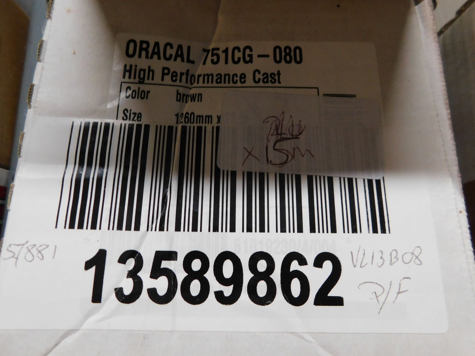 11 Full & Part Rolls of Oracal 751 High Performance Cast Vinyl, 1,260mm ...