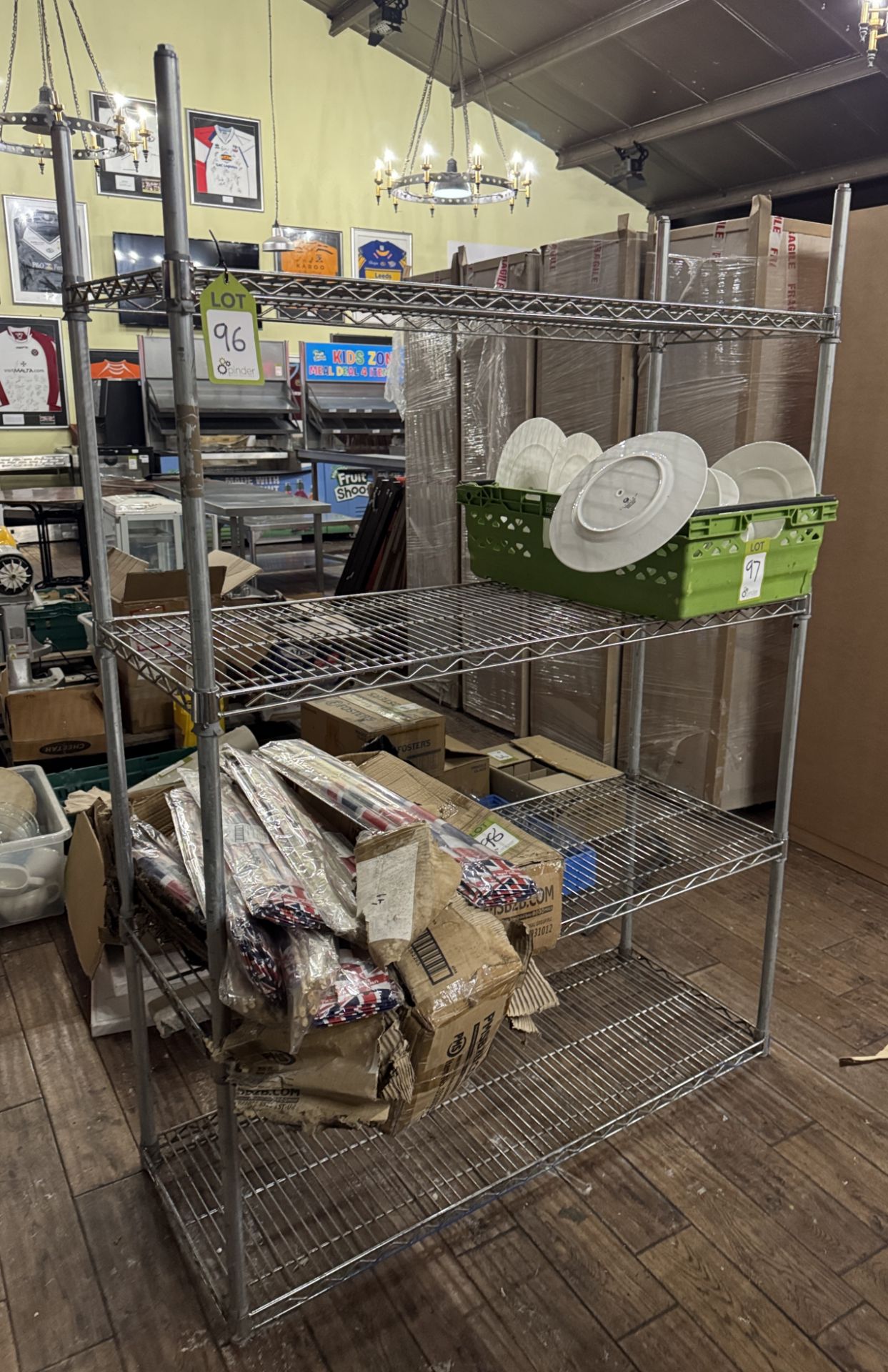 Adjustable 4-shelf Utensil Rack, 1200mm x 450mm x 1700mm (Location ...