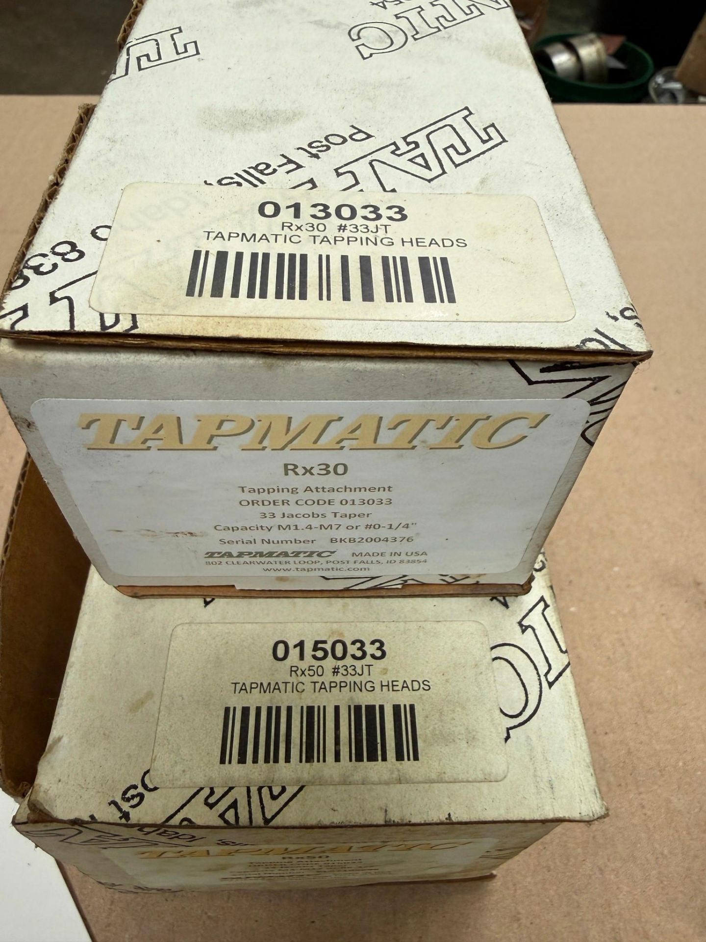 STAGED SET OF 3 JACOBS #33JT TAPMATIC REVERSABLE TAPPING ATTACHMENTS ...