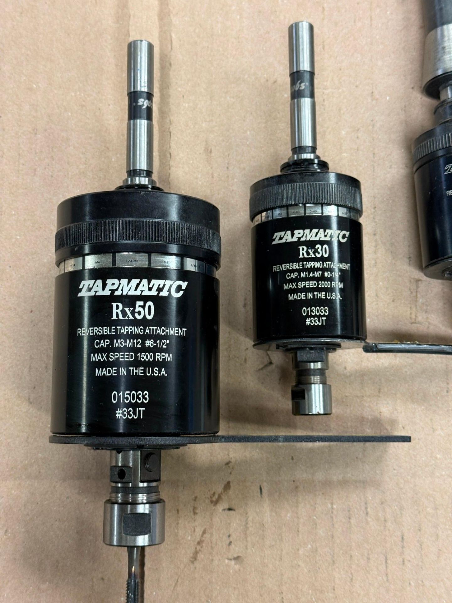 STAGED SET OF 3 JACOBS #33JT TAPMATIC REVERSABLE TAPPING ATTACHMENTS ...
