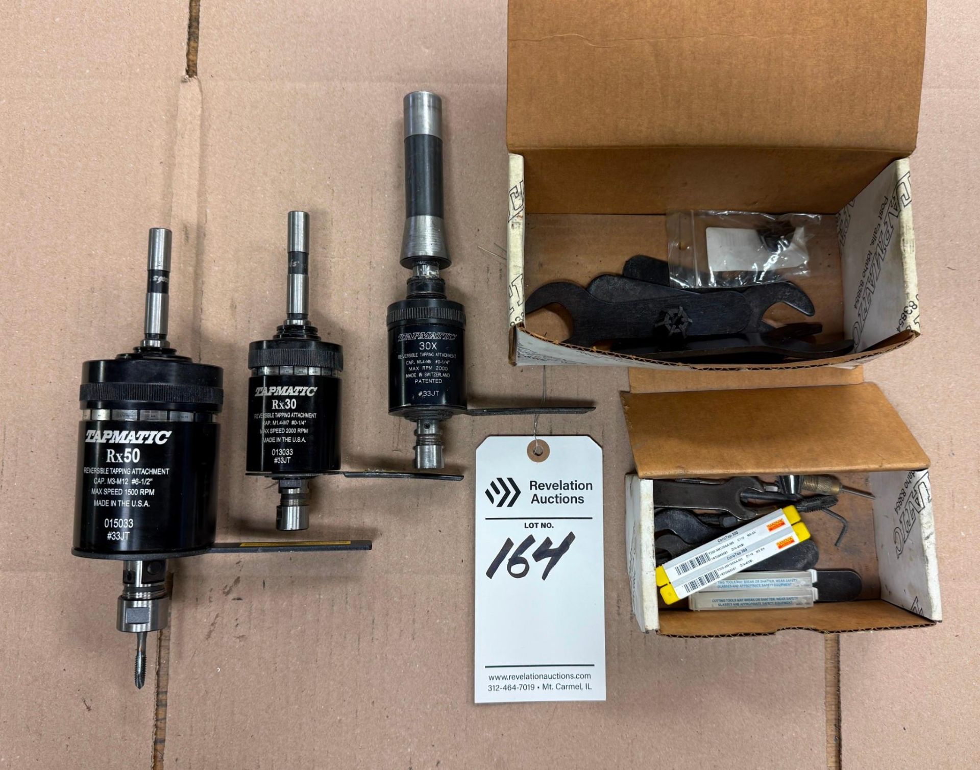 STAGED SET OF 3 JACOBS #33JT TAPMATIC REVERSABLE TAPPING ATTACHMENTS ...