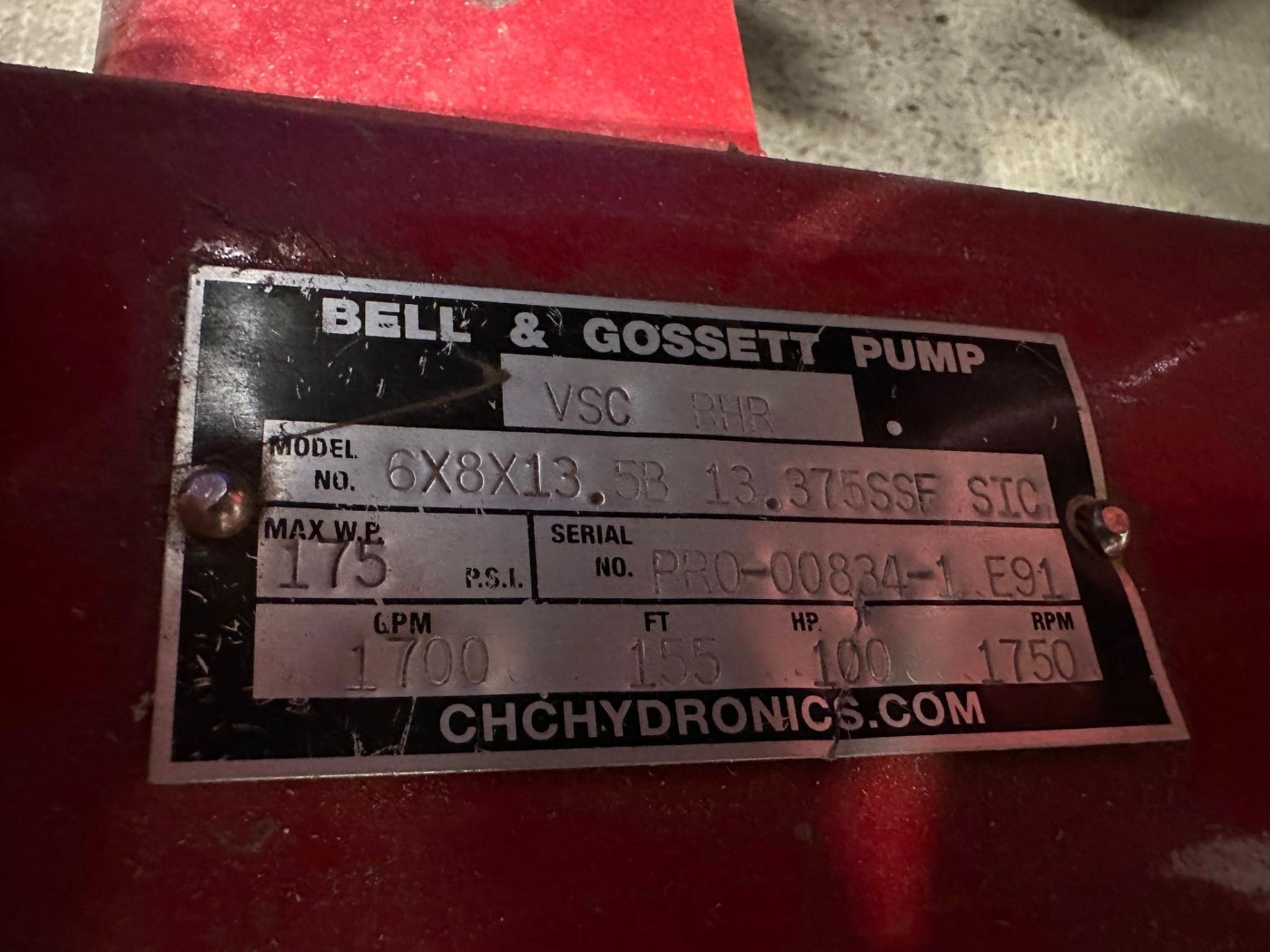 BELL & GOSSETT VSC RHR MODEL 6X8X13.5B 13.375SSF SIC VERTICAL SPLIT ...