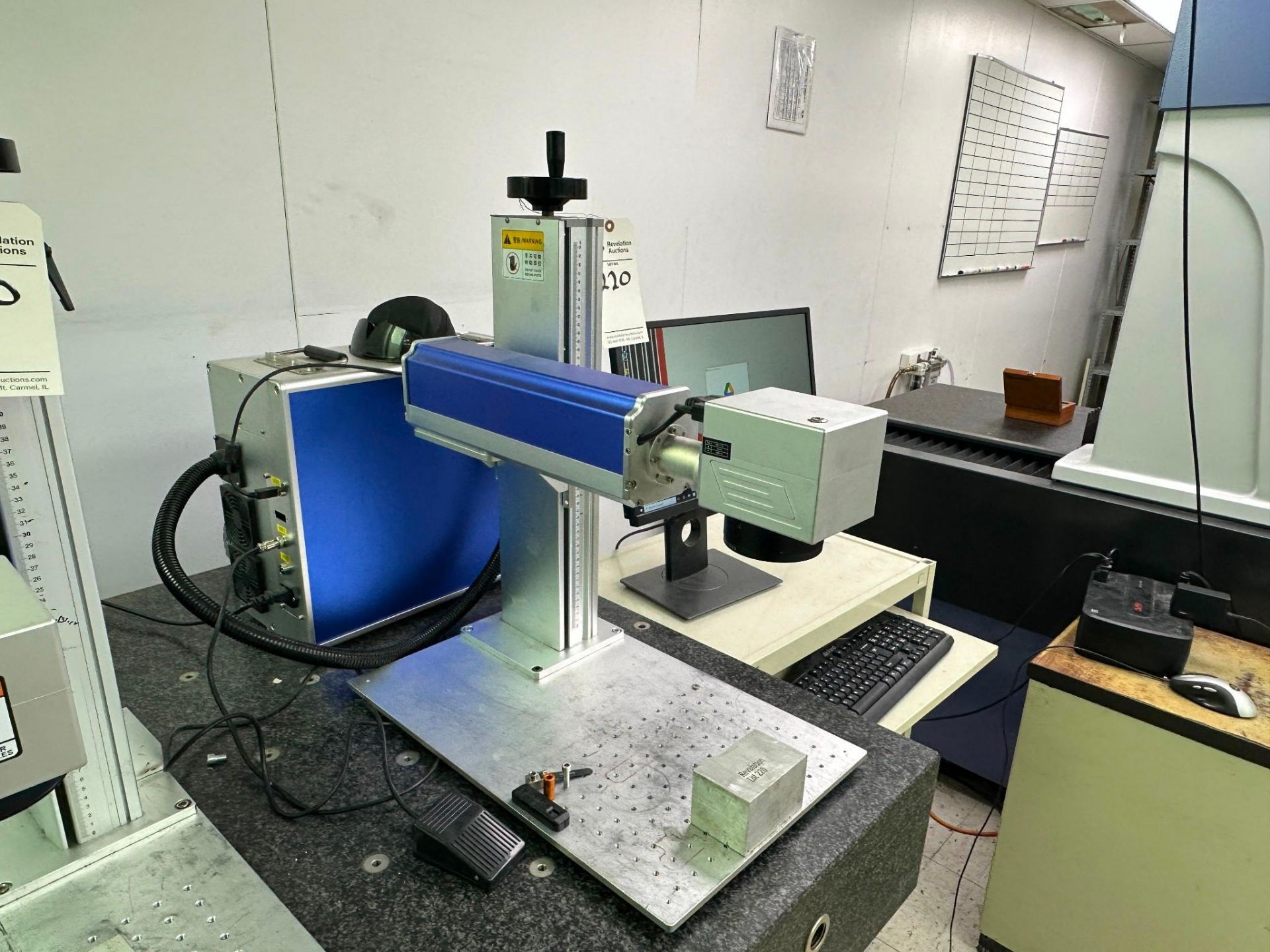 SFX 50W SPLIT FIBER LASER MARKING MACHINE, MODEL SFX-50GS WITH 80MM 3 ...