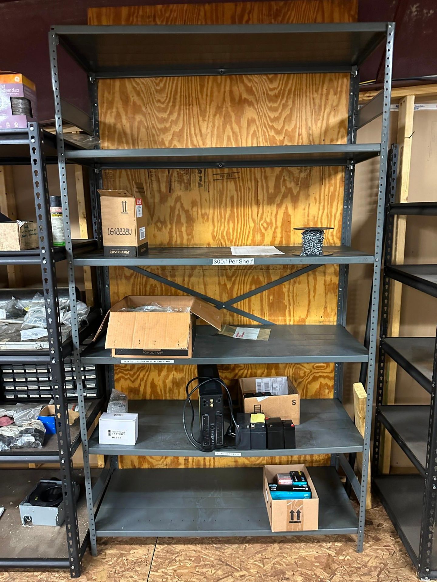 CONTENTS OF SHELVING IN STORAGE ROOM