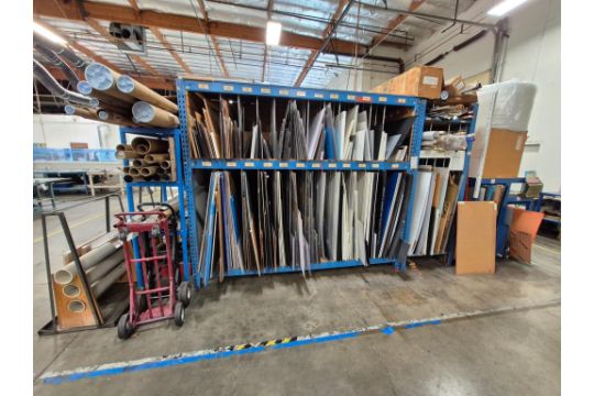 VERTICAL SHEET MATERIAL STORAGE RACK, MULTI-BAY SUBSTRATE ORGANIZER ...