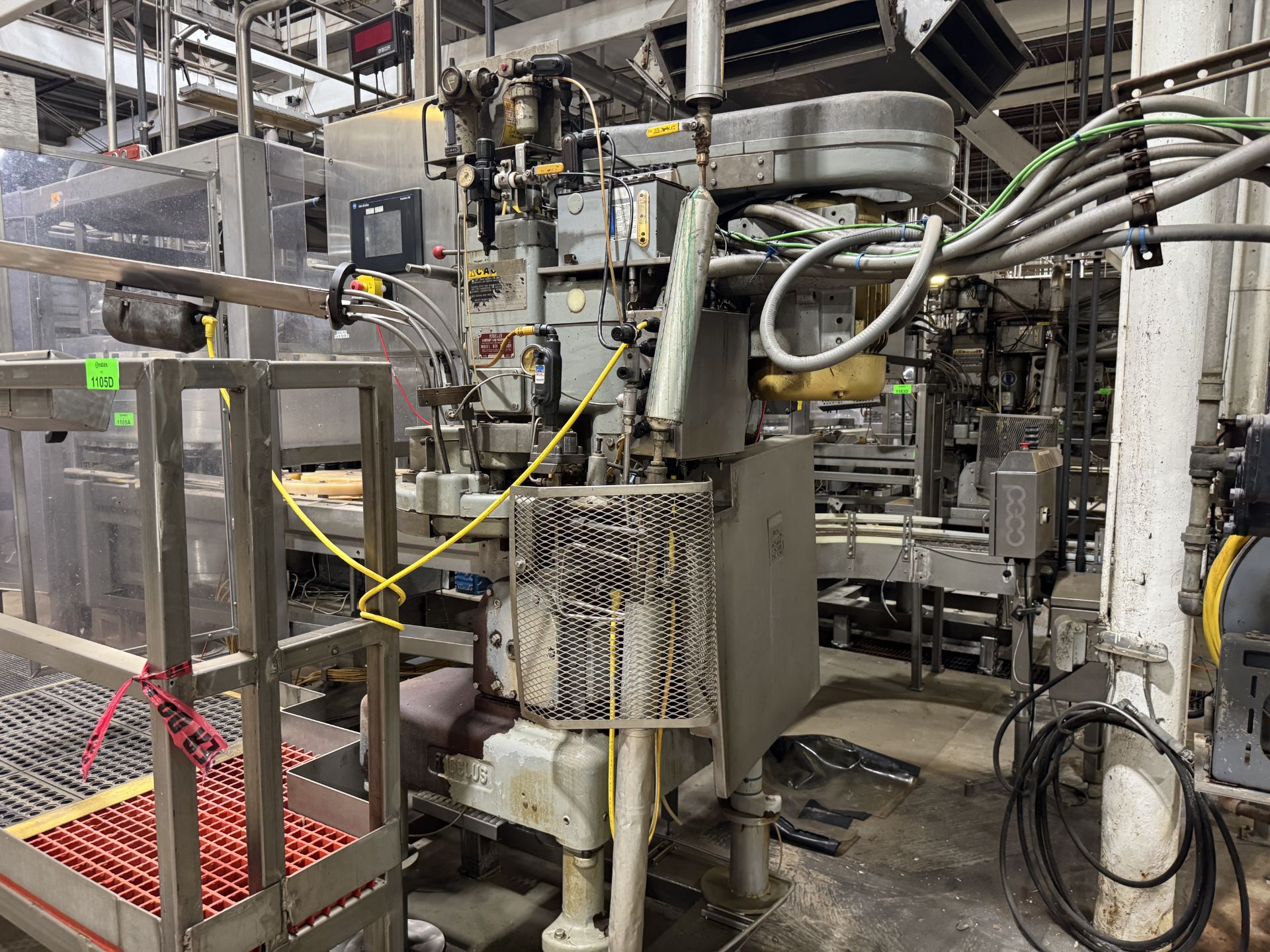 Angelus Sanitary Can Seamer, model 61H, 300x407 can, turret steam flow ...