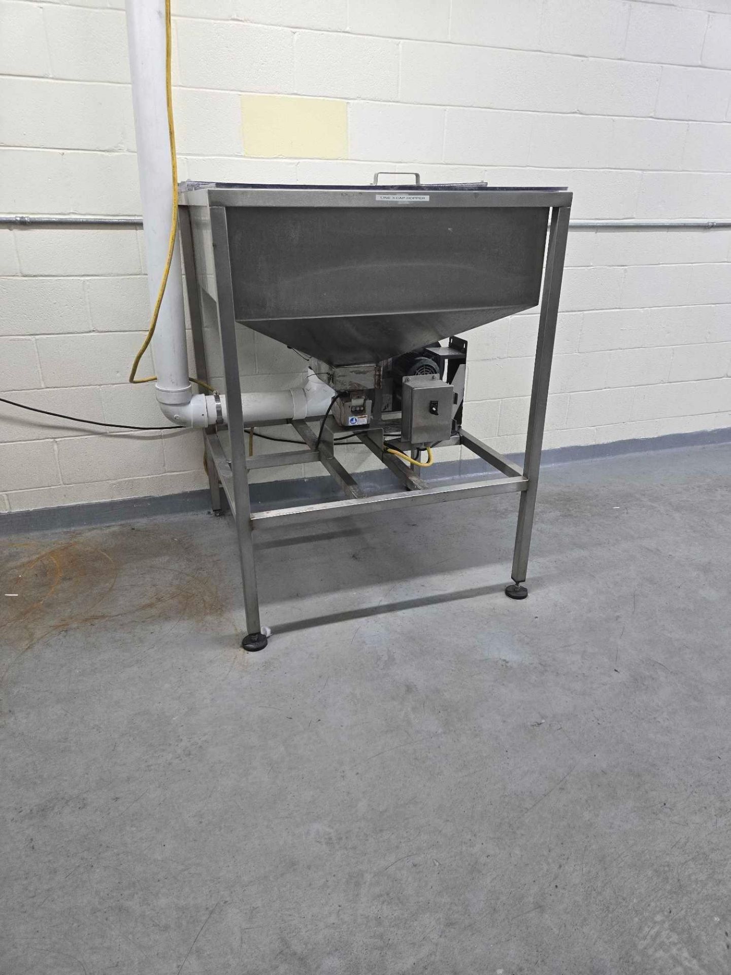 Used Stainless Steel Hopper with: Hopper dimension: Length: 36 ...