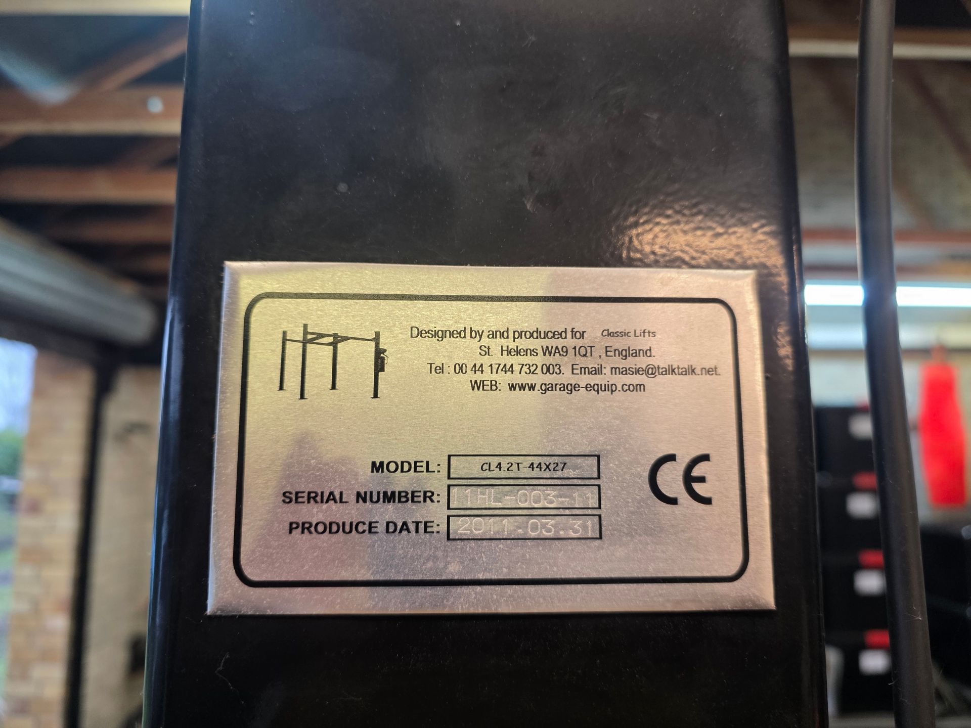 Classic Lifts, a four post single phase hydraulic car lift, model CL4 ...