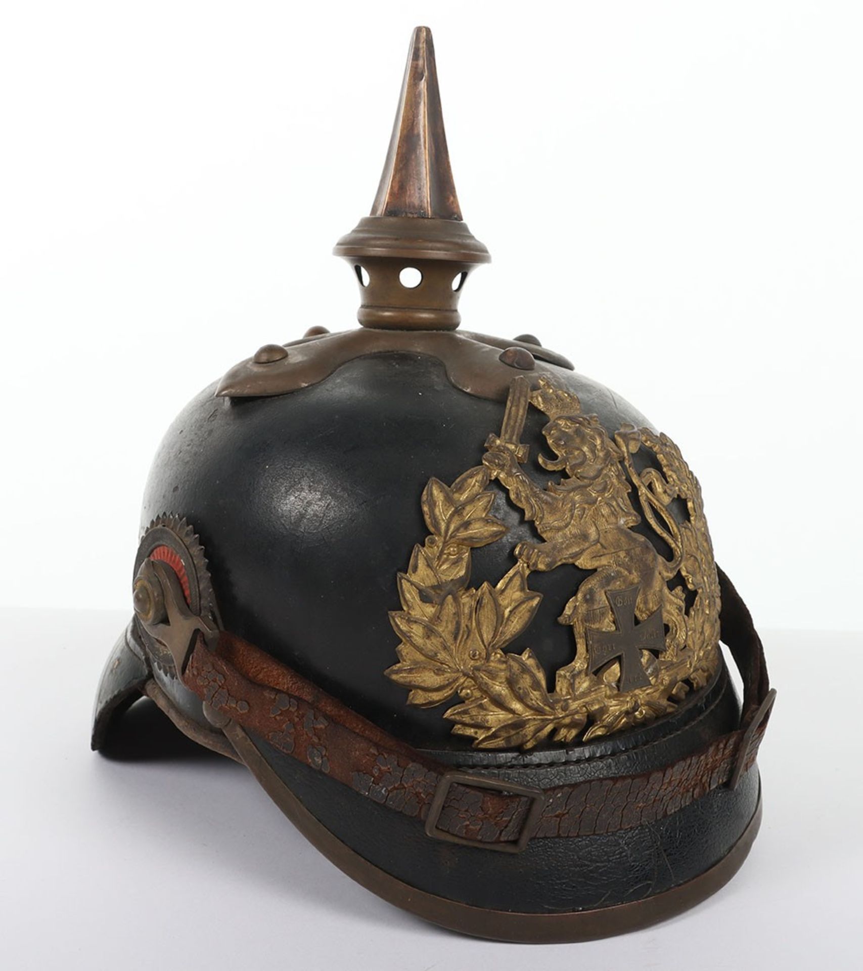 Rare Imperial German Hesse Reserve Other Ranks Pickelhaube, good ...