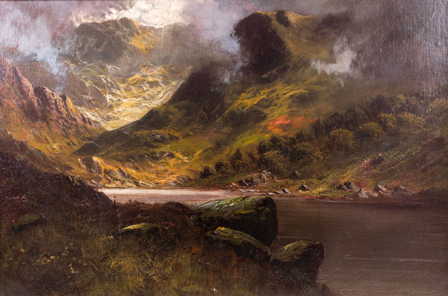 Henry Cooper (British 1859-1934): 'Tal-Y-Llyn North Wales', oil on ...