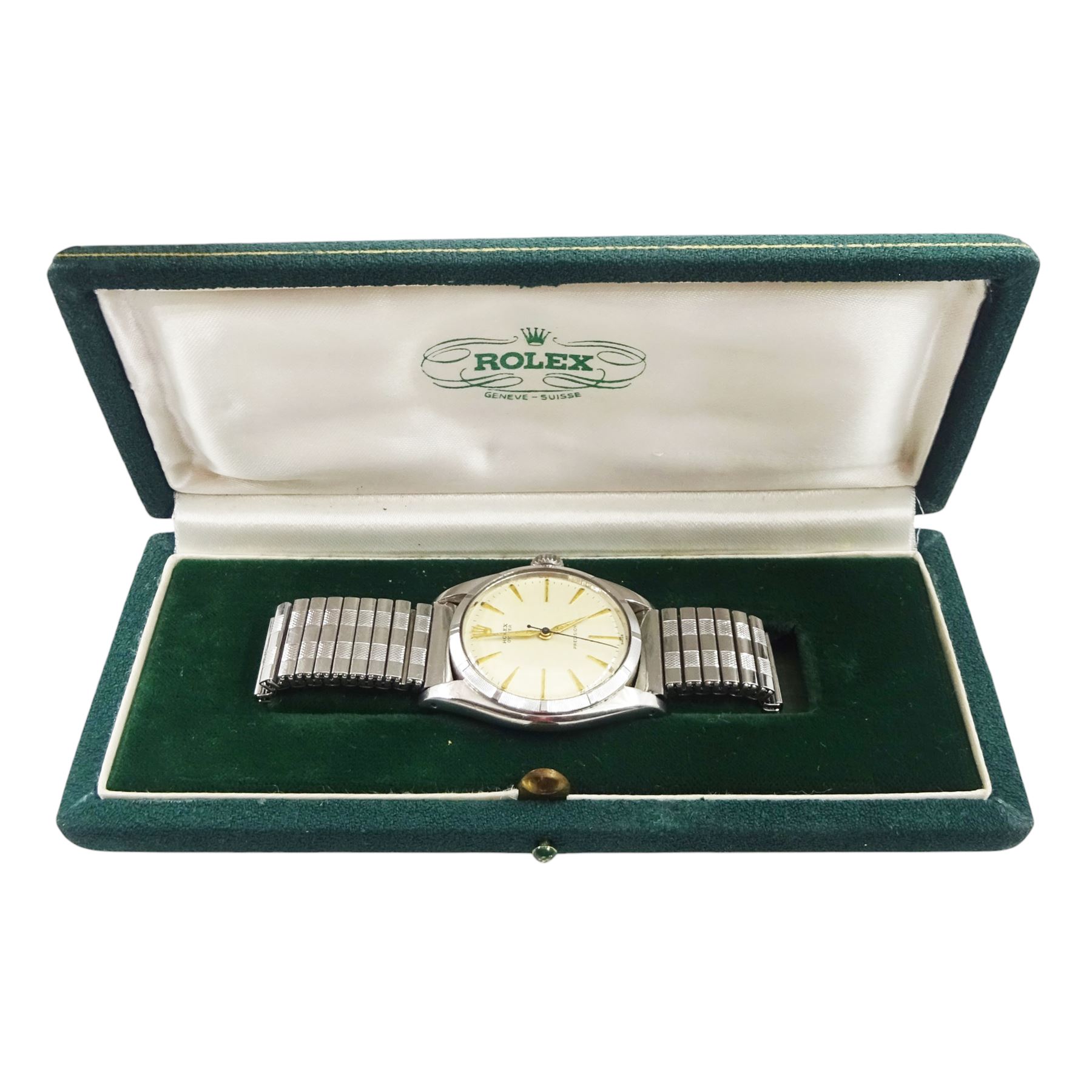 Rolex Oyster Precision gentleman's stainless steel manual wind ...