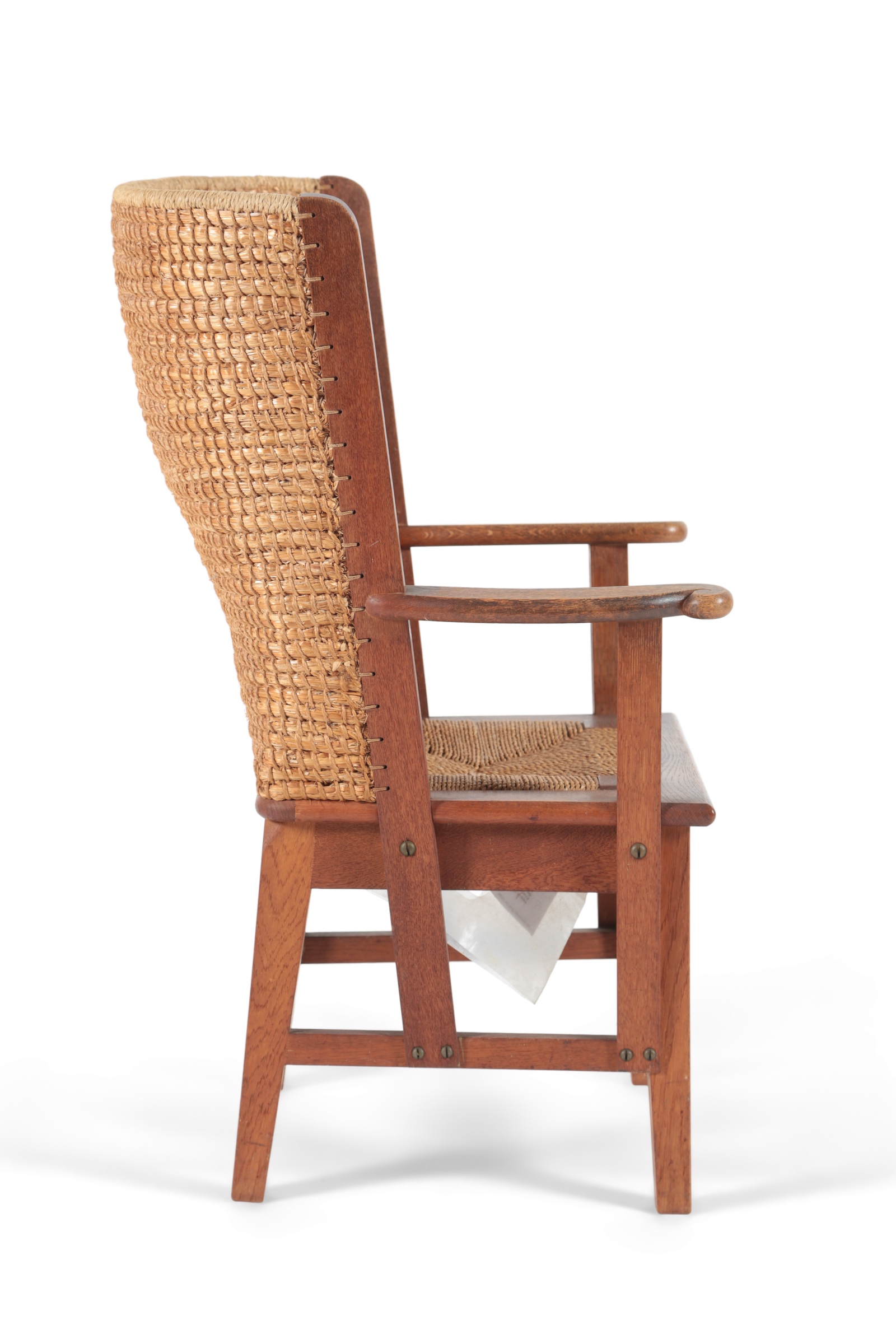 An oak Orkney ladies chair, probably by Reynold Eunson circa 1969, with ...