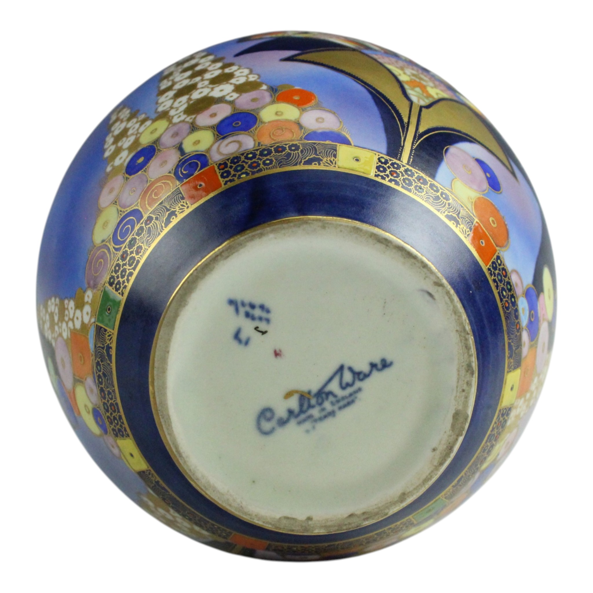 A Carlton Ware Art Deco "Egyptian Fan" pattern baluster vase, circa ...