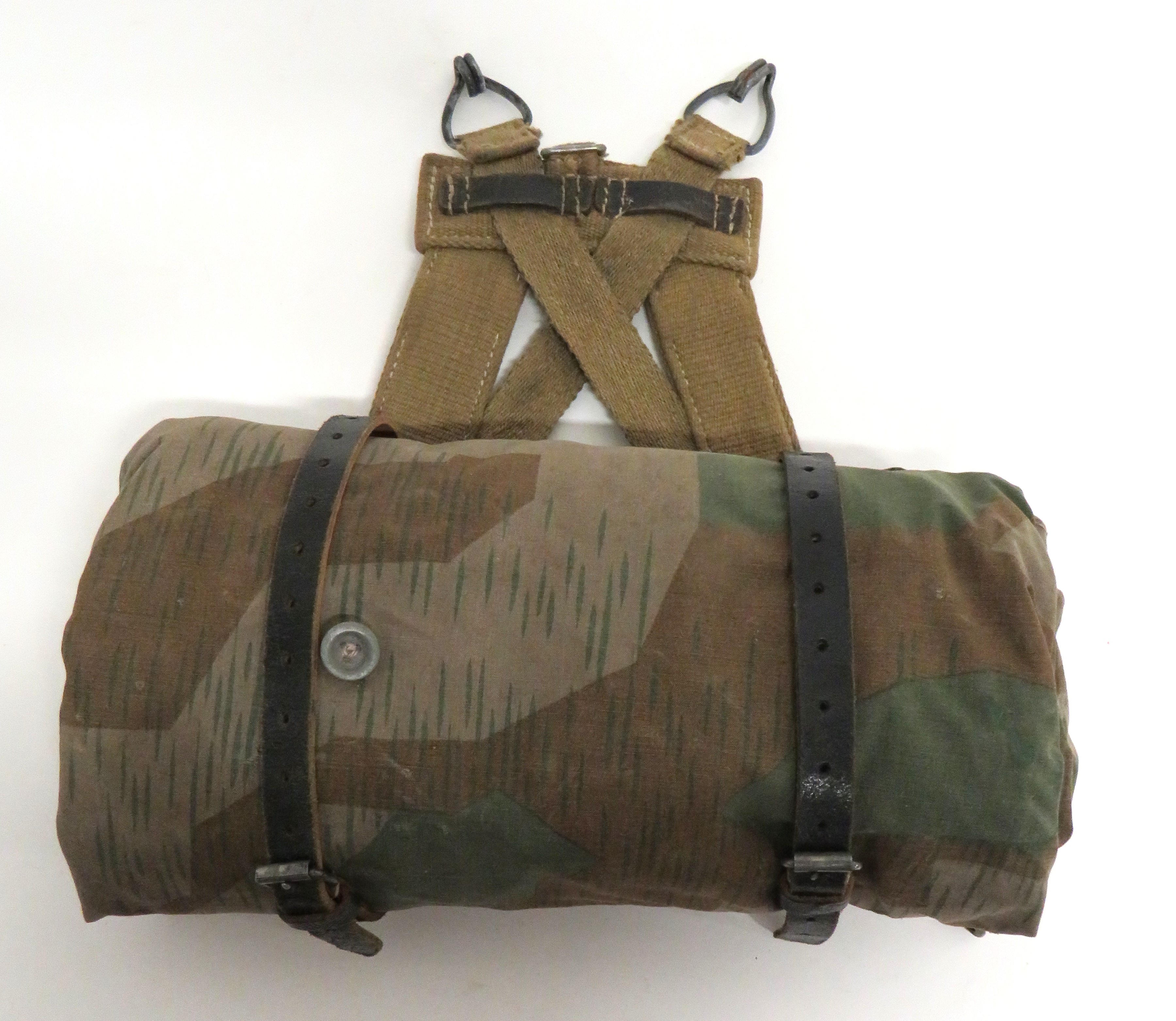 WW2 German Third Reich "A" Frame And Zelbahn Cape tan webbing "A" frame ...