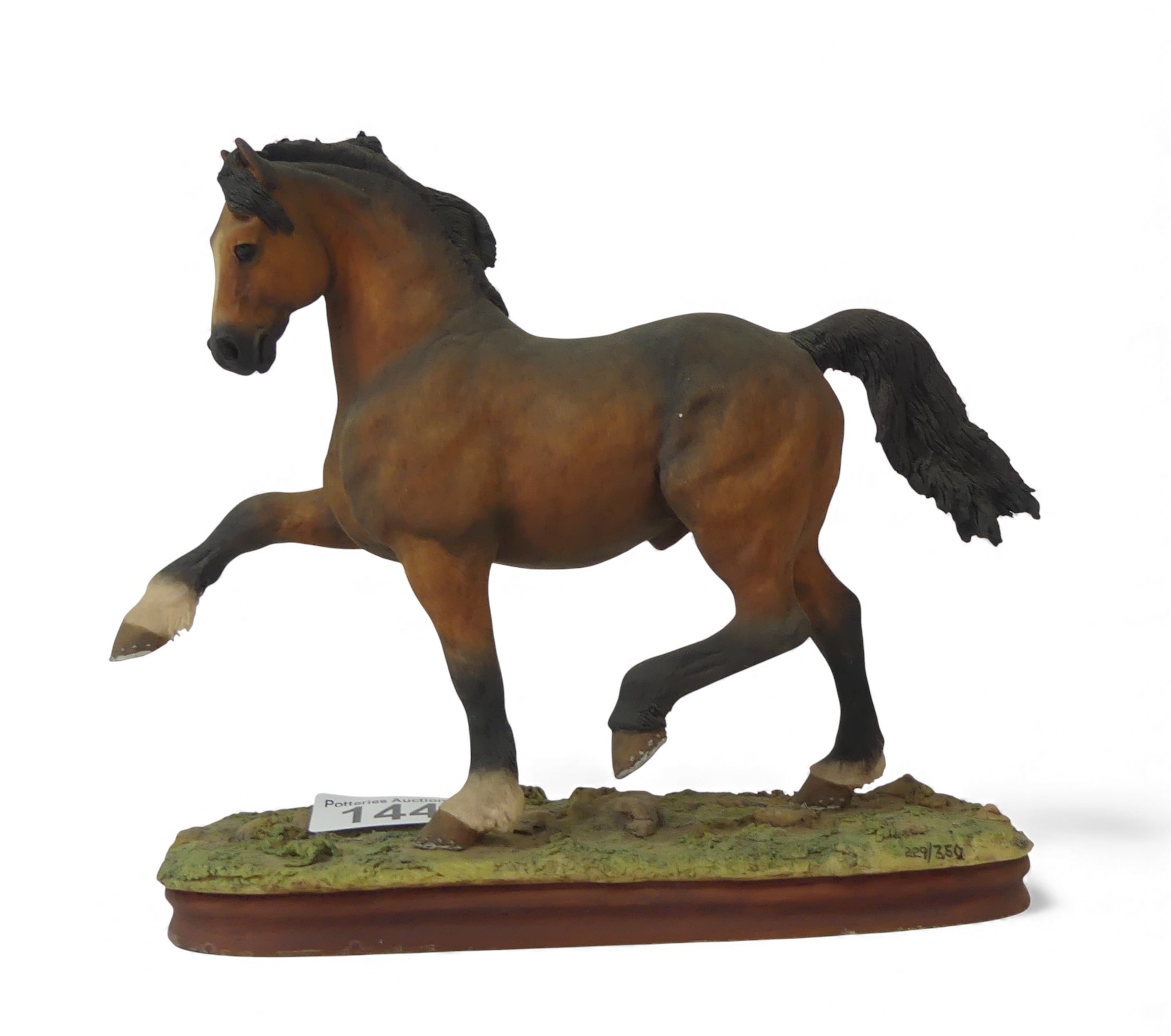 Border Fine Arts Welsh Cob, model no.L11A by Anne Wall, limited edition ...